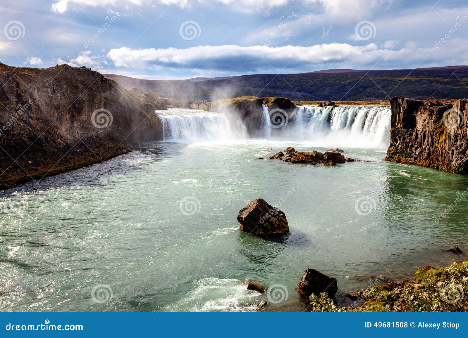 Godafoss waterfall stock photo. Image of godafoss, nature - 49681508