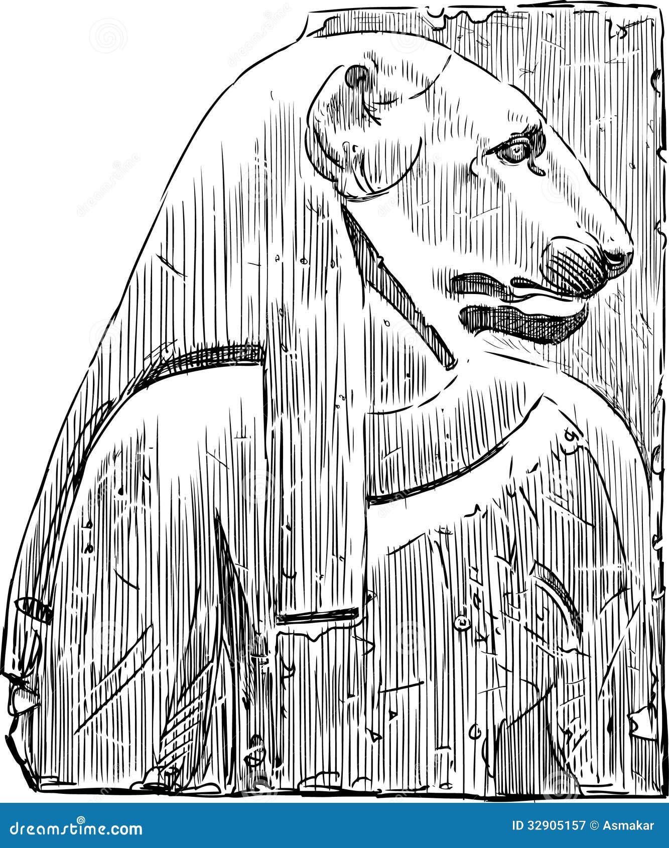 Goddess Bastet stock vector. Illustration of fertility - 32905157