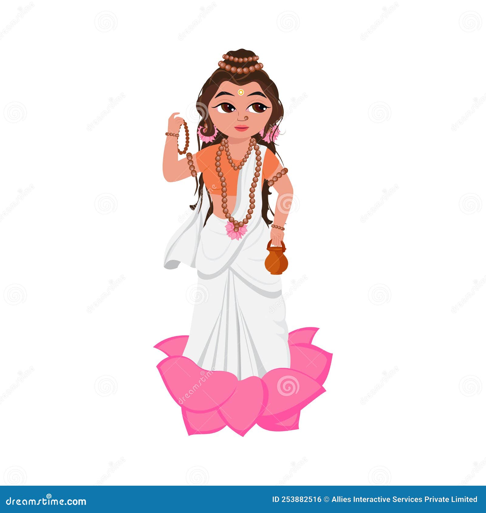 Goddess Brahmacharini Devi For The Second Navadurga Of Navratri ...