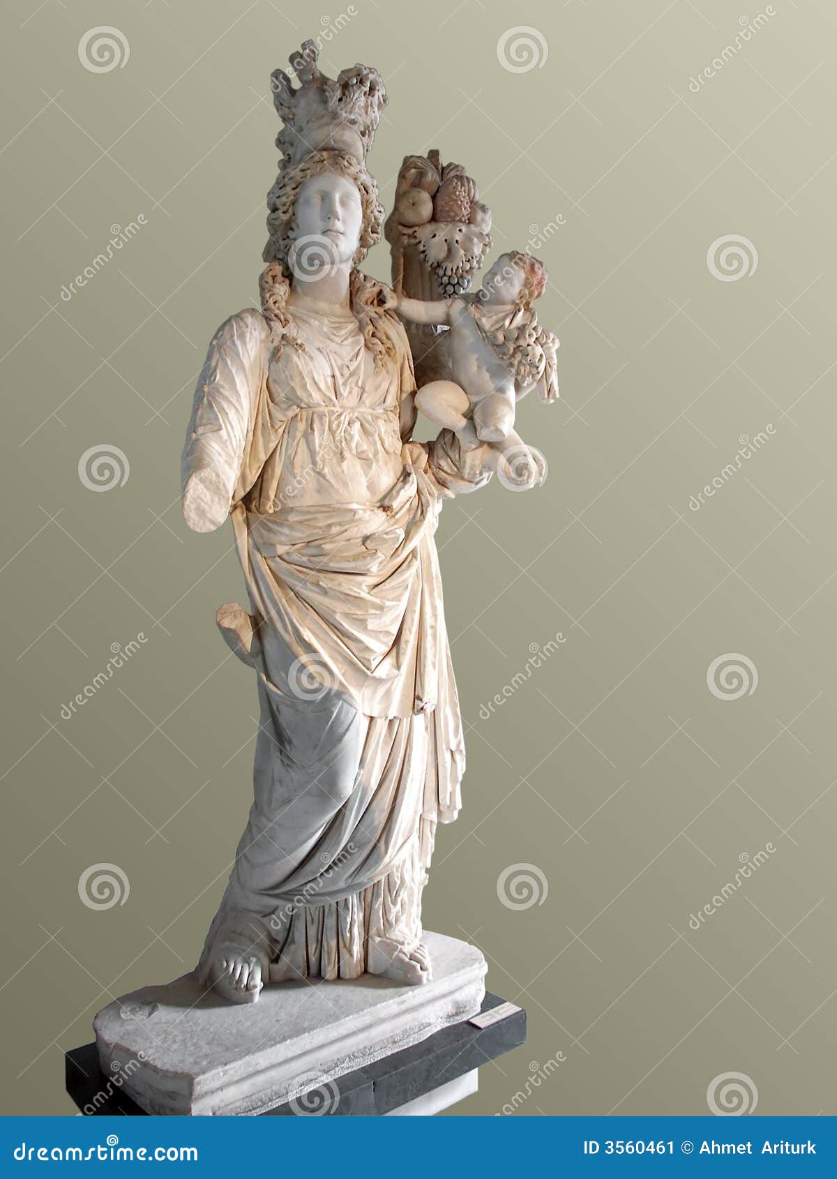 Goddess with child stock image. Image of goddess, aegean - 3560461
