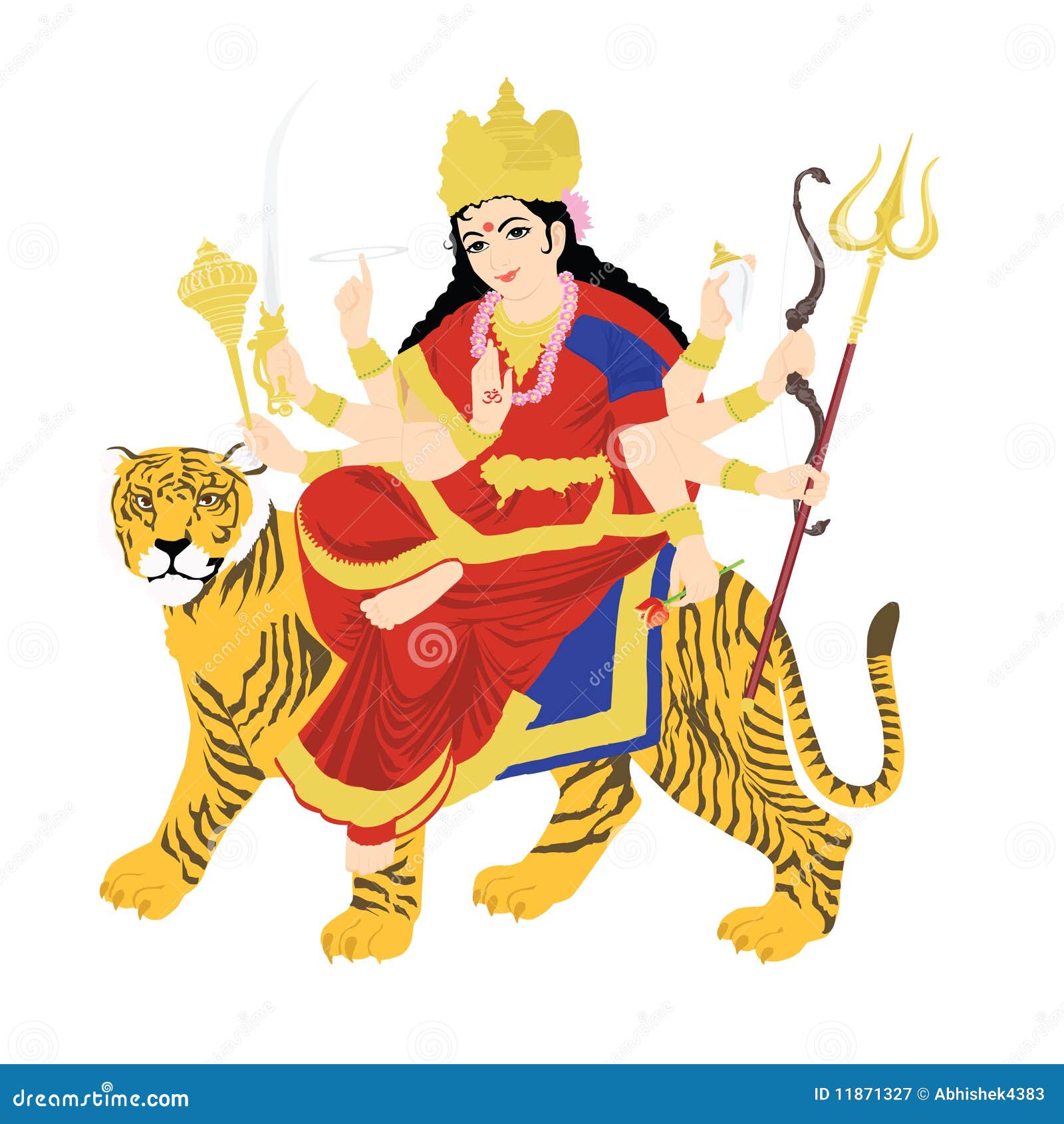 Goddess Durga Killing Demon Mahishasura For Happy Vijayadashami ...