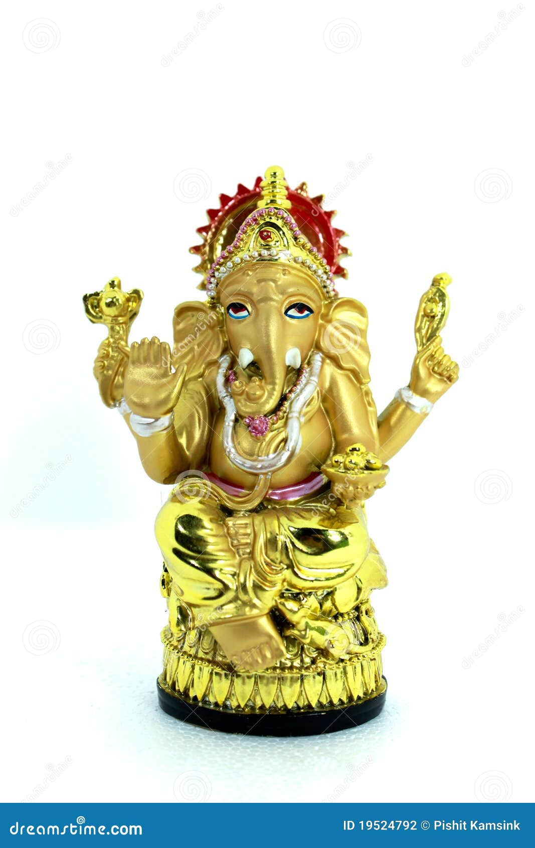 The goddess of fortune. stock photo. Image of gold, religion - 19524792