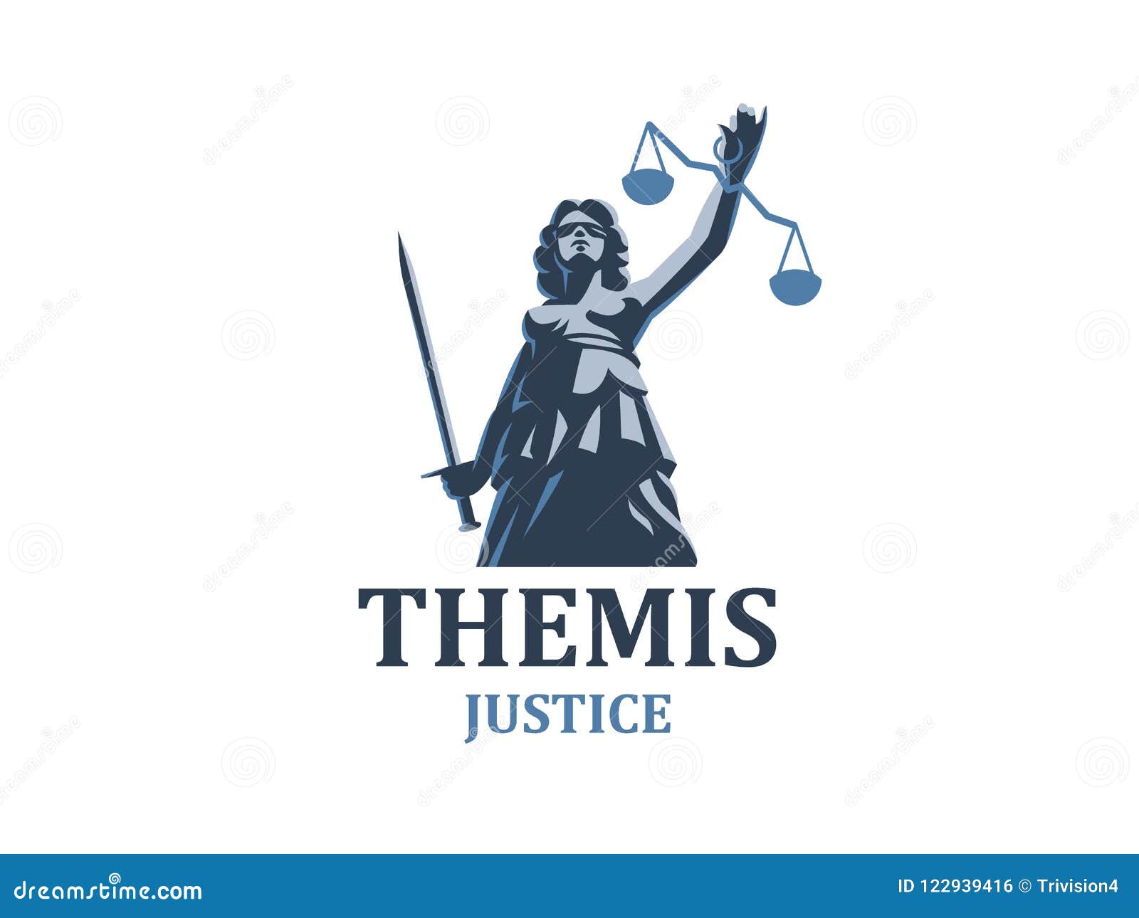 The Goddess of Justice Themis. Stock Vector - Illustration of holding ...