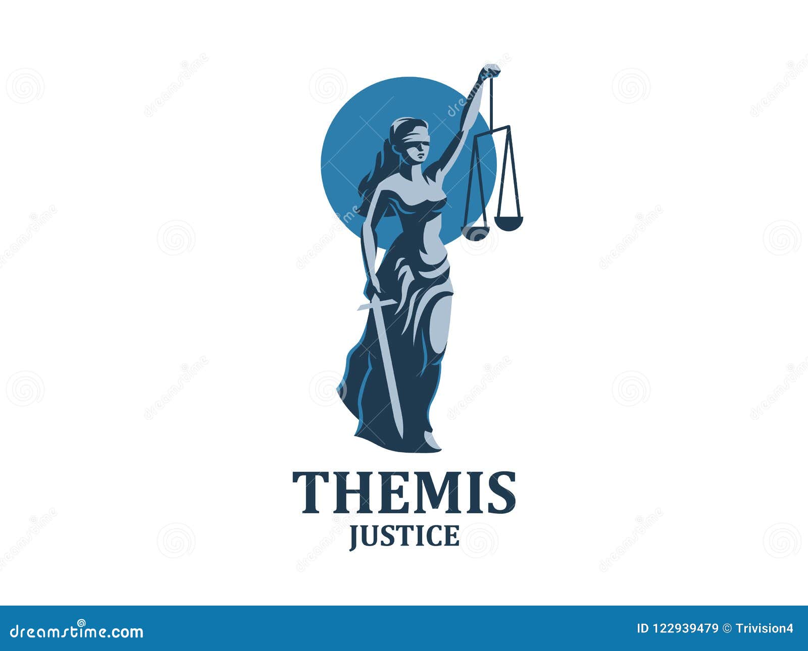 The Goddess of Justice Themis. Stock Vector - Illustration of defense ...