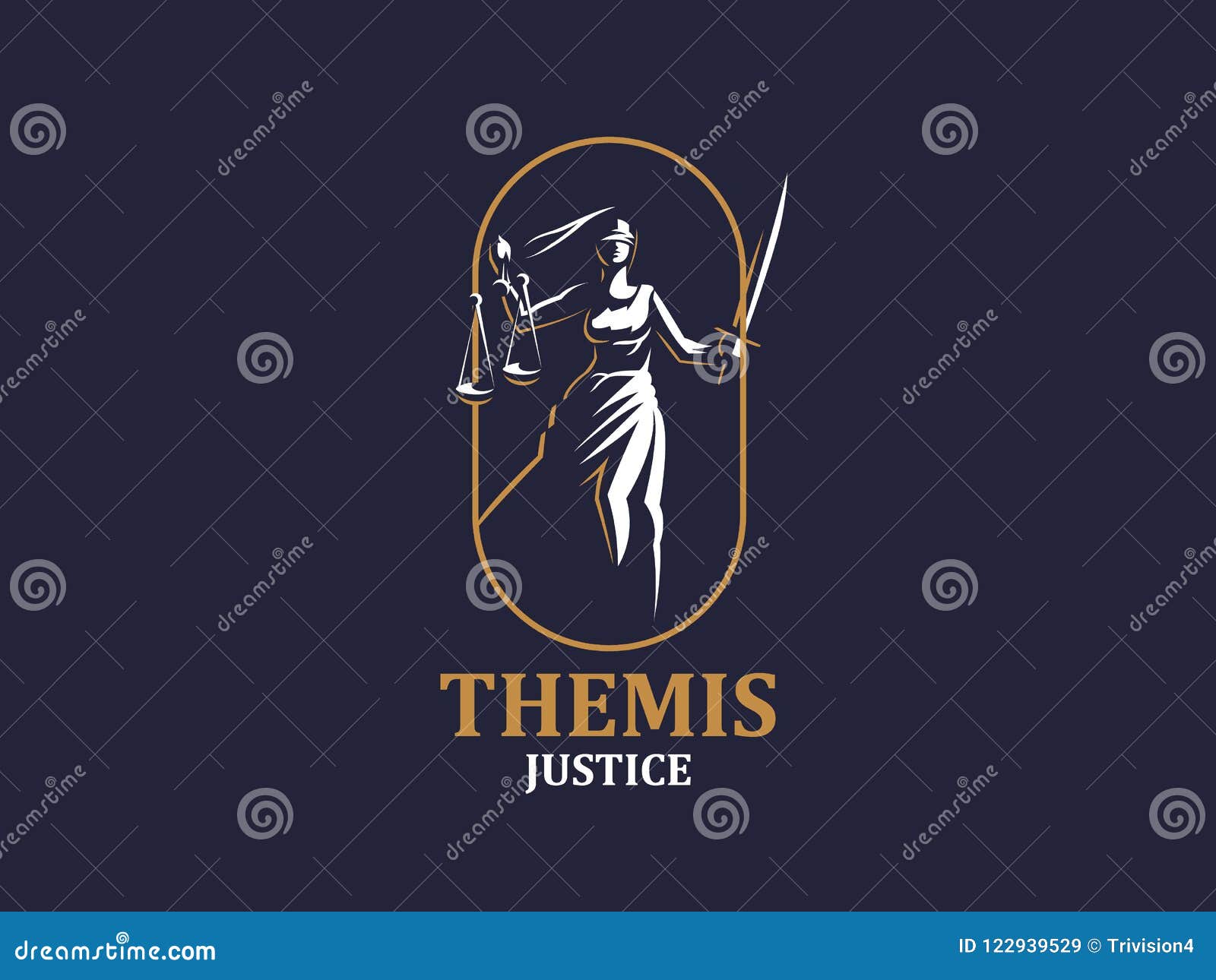 Law Justice Themis Femida Scales Sword Police Judge Prisoner Characters ...
