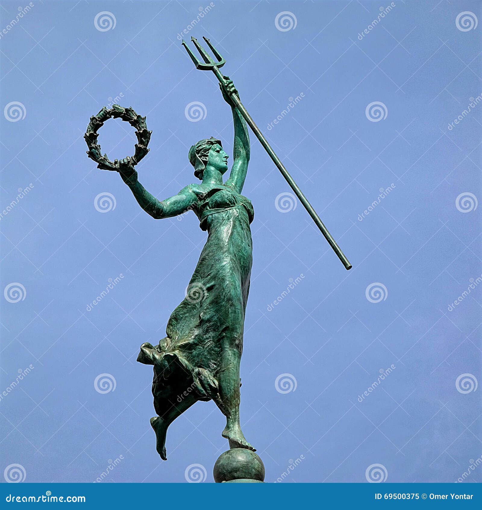 Goddess of Victory Statue at Angle Stock Image - Image of union ...