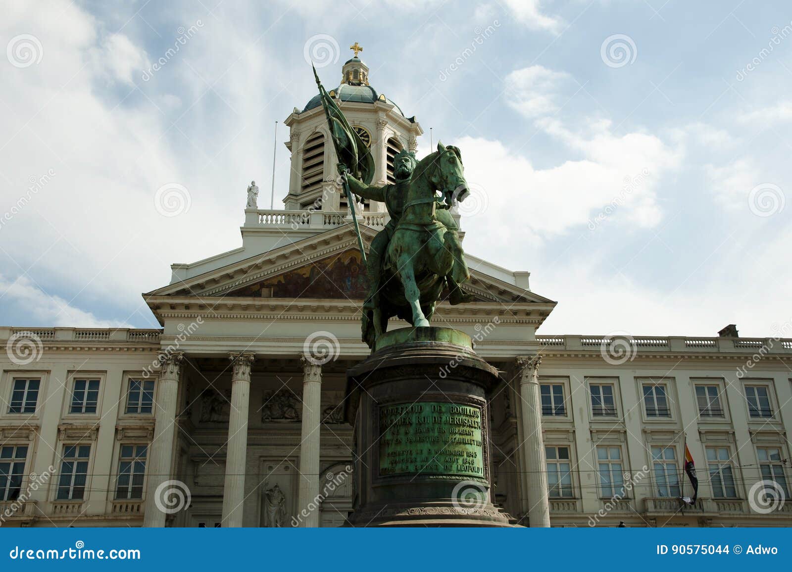 Godefroid De Bouillon Statue - Brussels - Belgium Stock Photo - Image ...