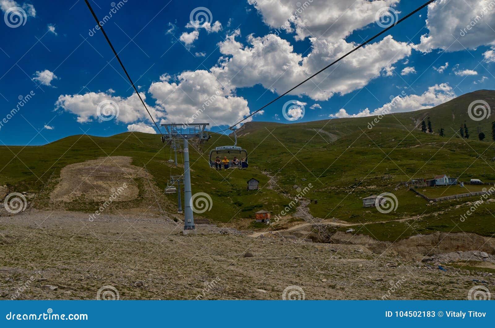 GODERDZI, GEORGIA - 08 AUGUST 2017: Newly-built Modern Cable Car ...