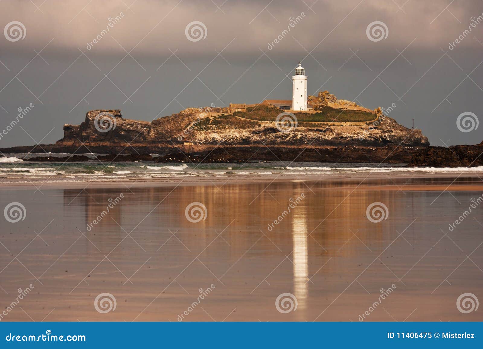 Godrevy Lighthouse stock image. Image of coastline, ocean - 11406475