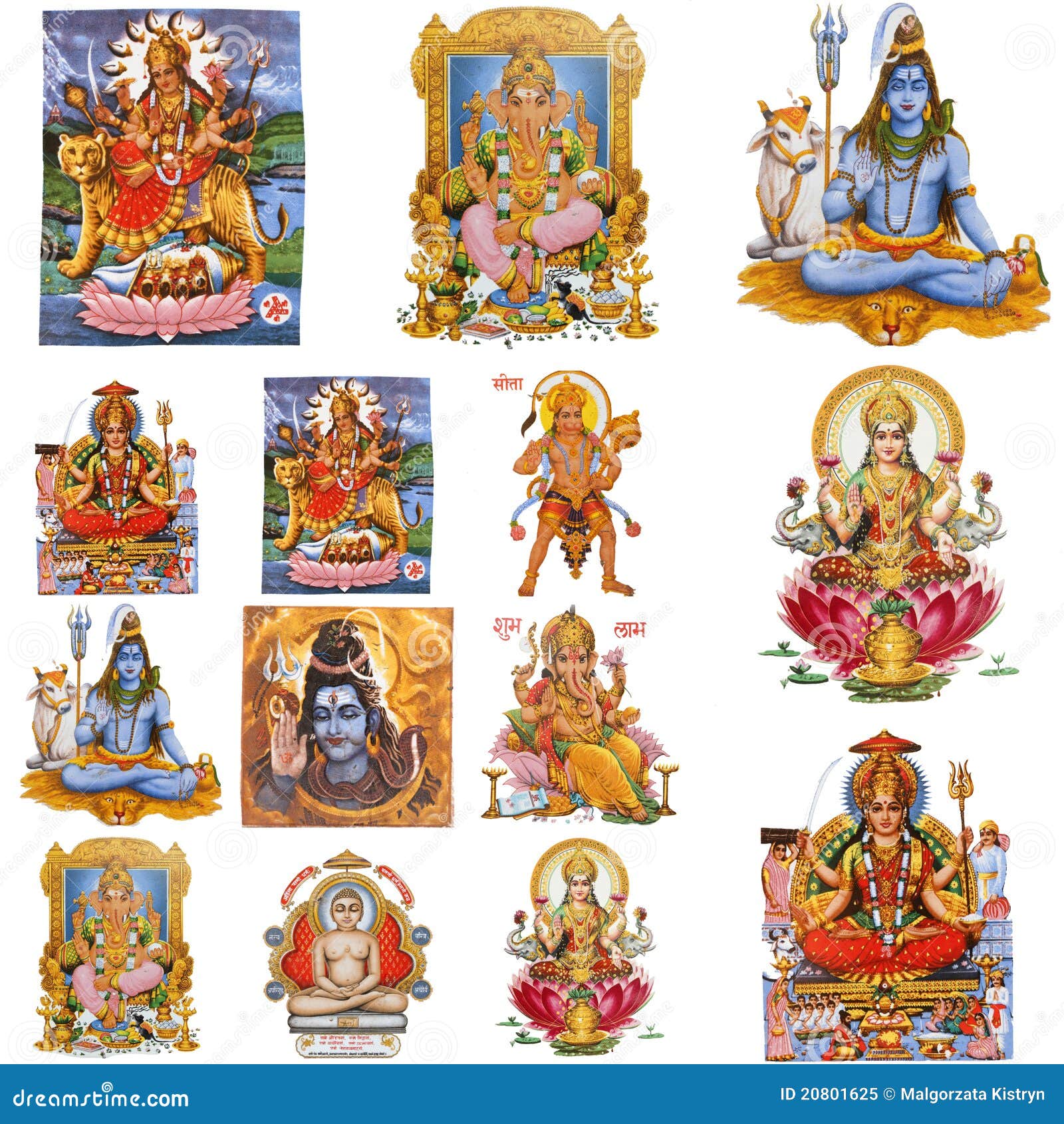 Gods collage stock image. Image of durga, hindu, belief - 20801625