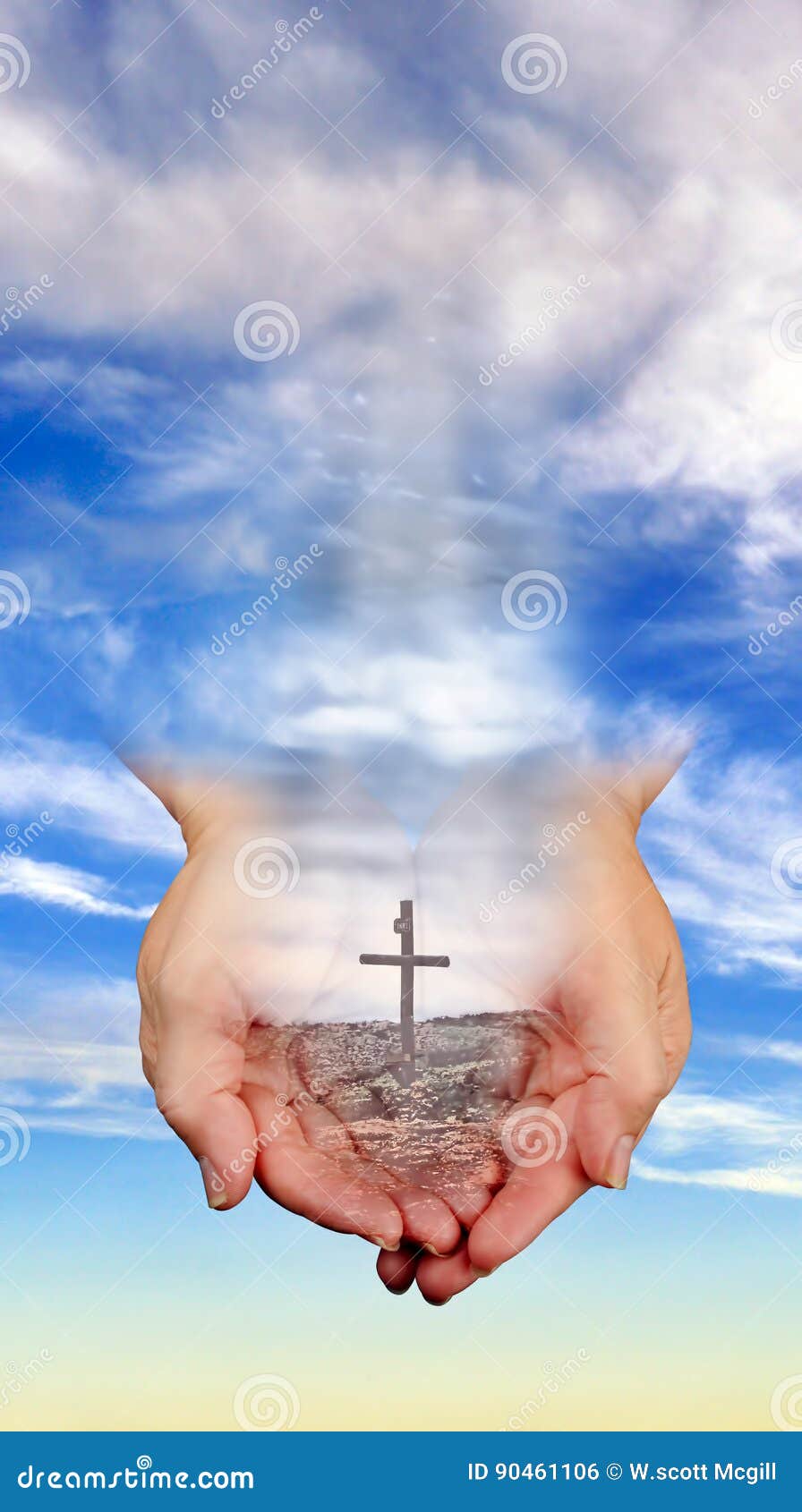Gods Hands Clasped Art Old And Gothic. Royalty-Free Stock Image ...