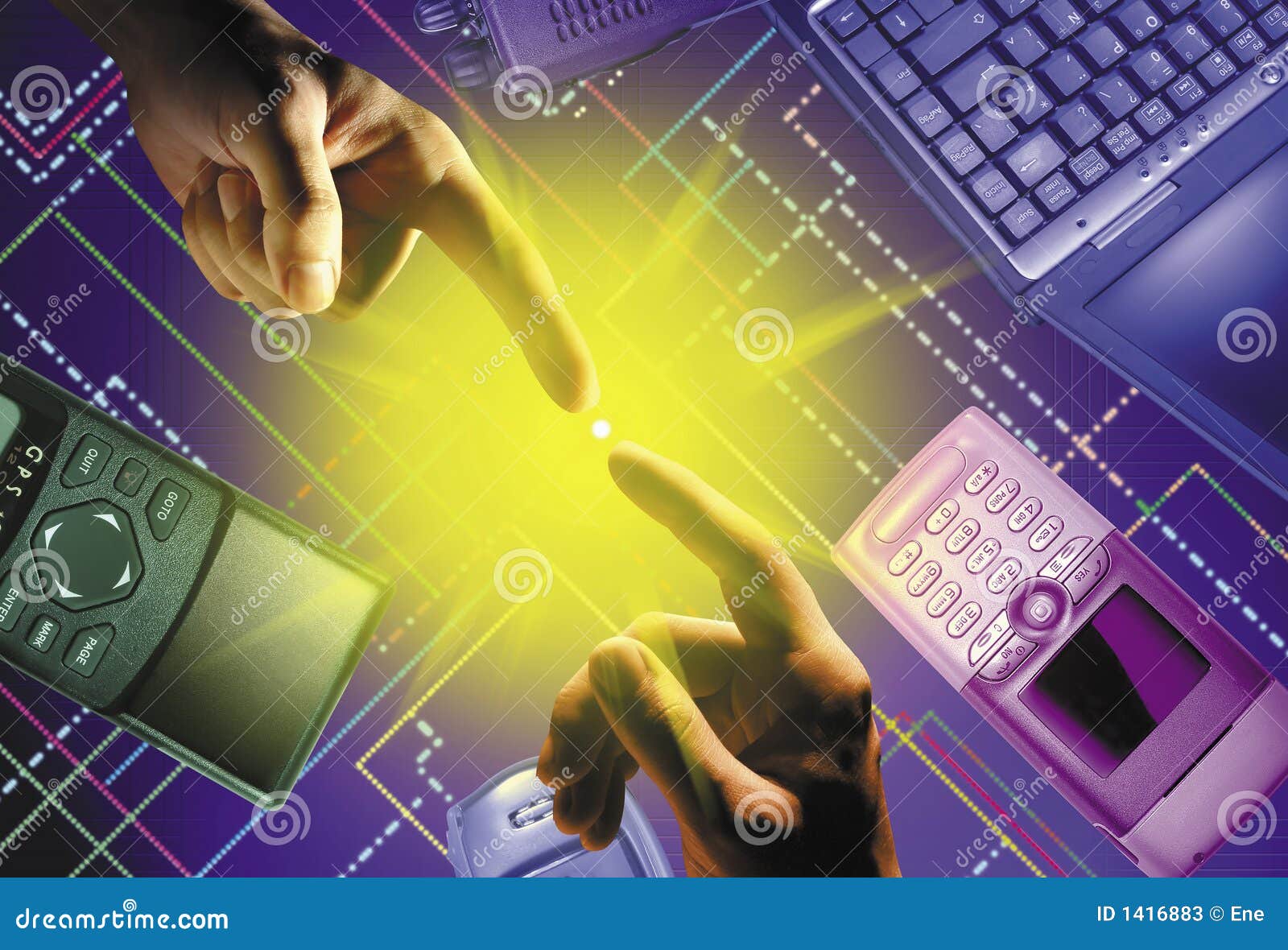 Gods touch stock illustration. Illustration of hand, bussinnes - 1416883