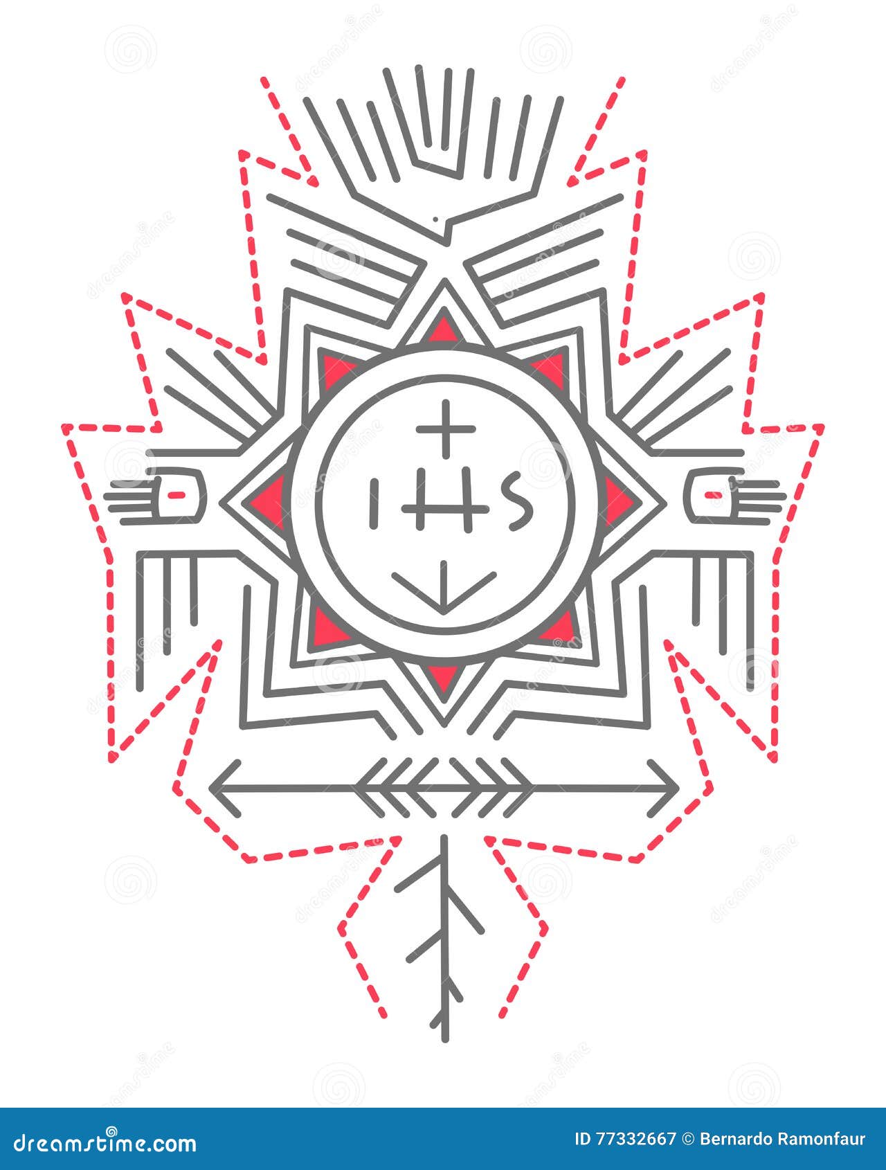 Godsdienstige Inheemse Symbolen Vector Illustratie - Illustration of ...