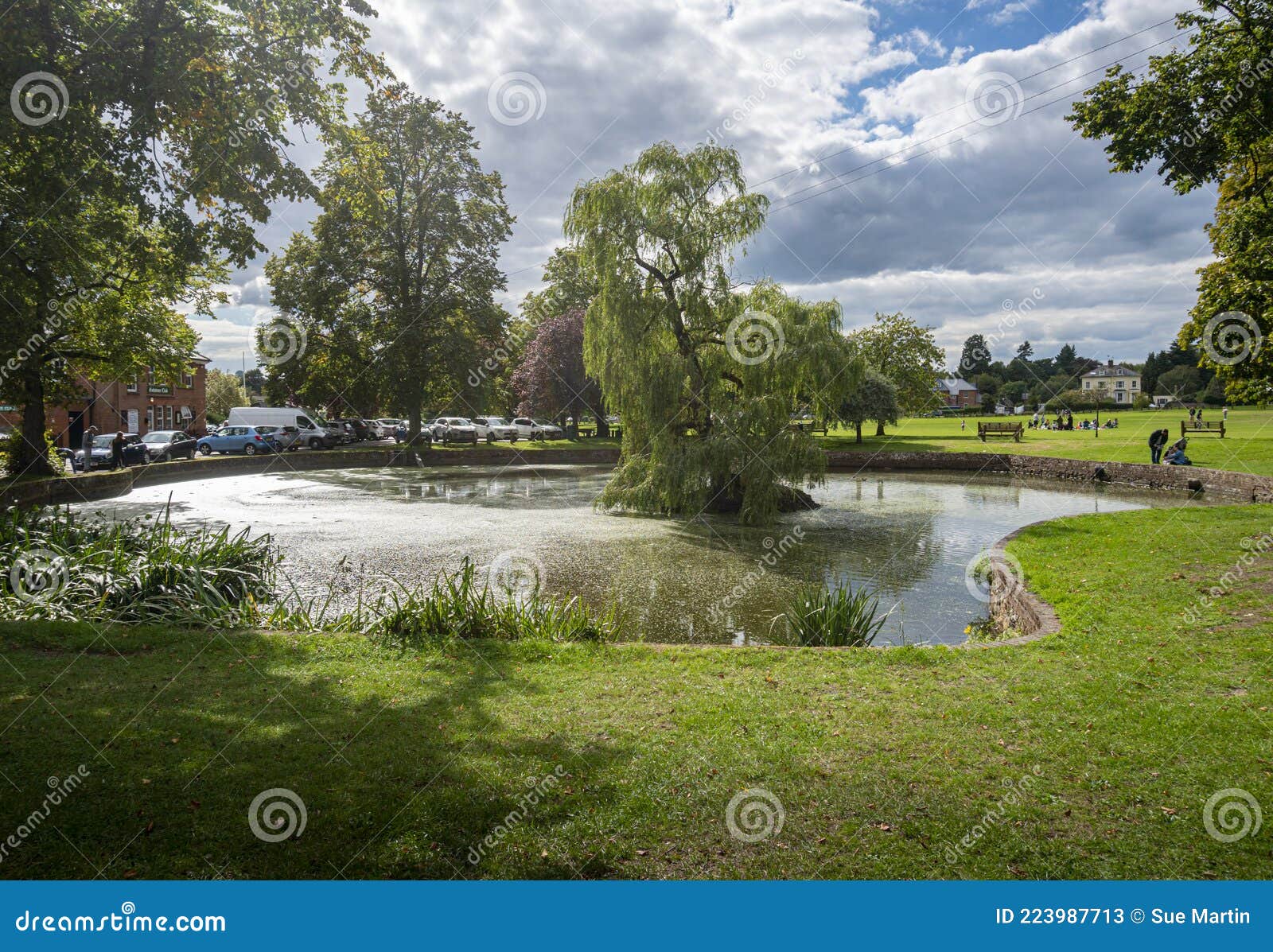 Godstone Green Pond, UK stock image. Image of historical - 223987713