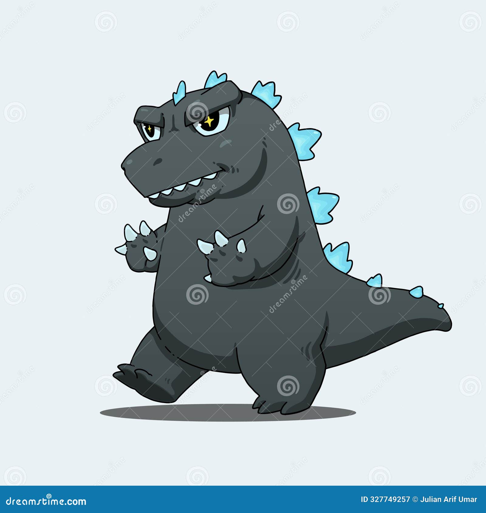 Godzilla Cute Cartoon Character Stock Image | CartoonDealer.com #327749257