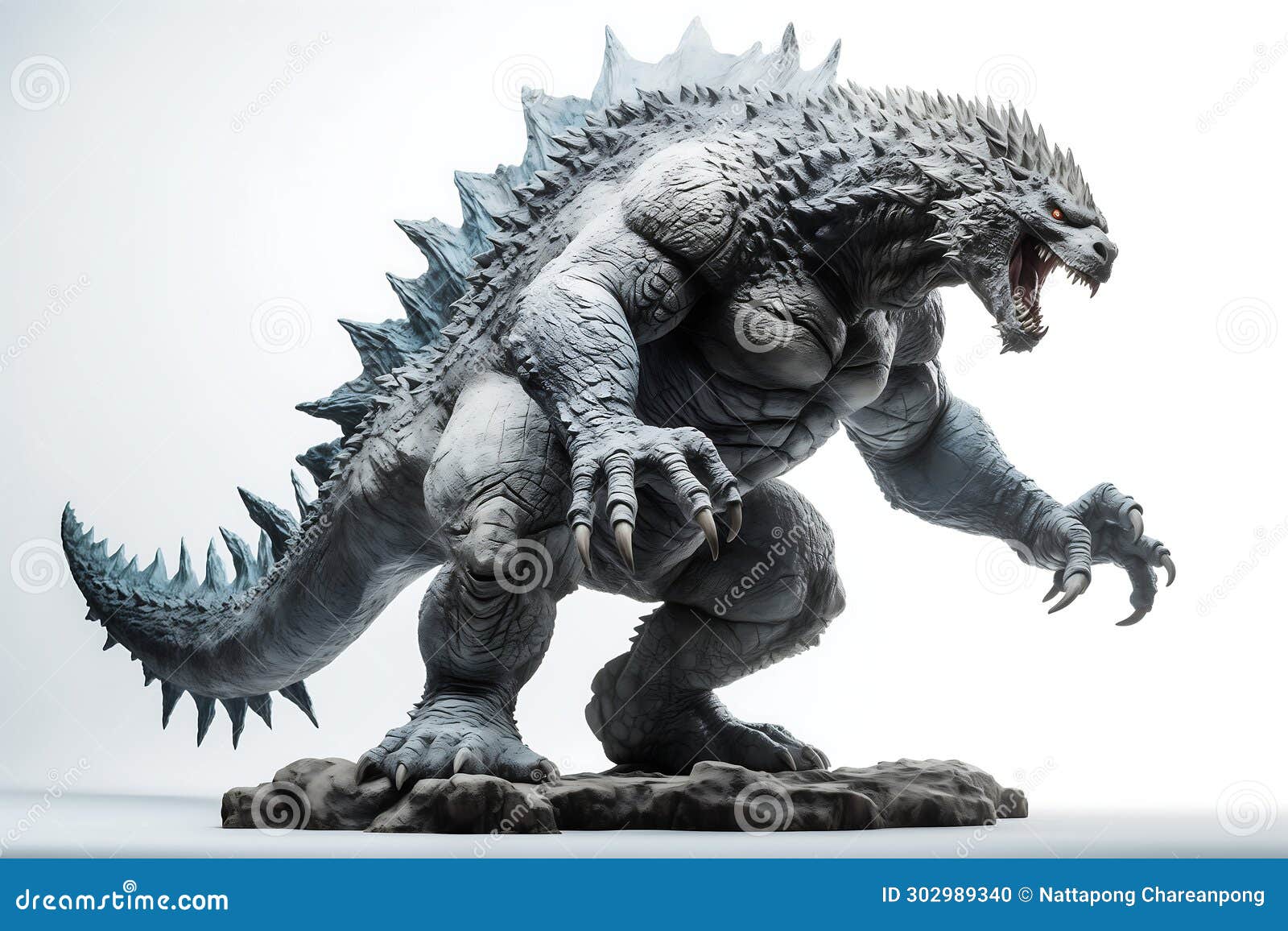 Godzilla model isolated stock illustration. Illustration of artwork ...