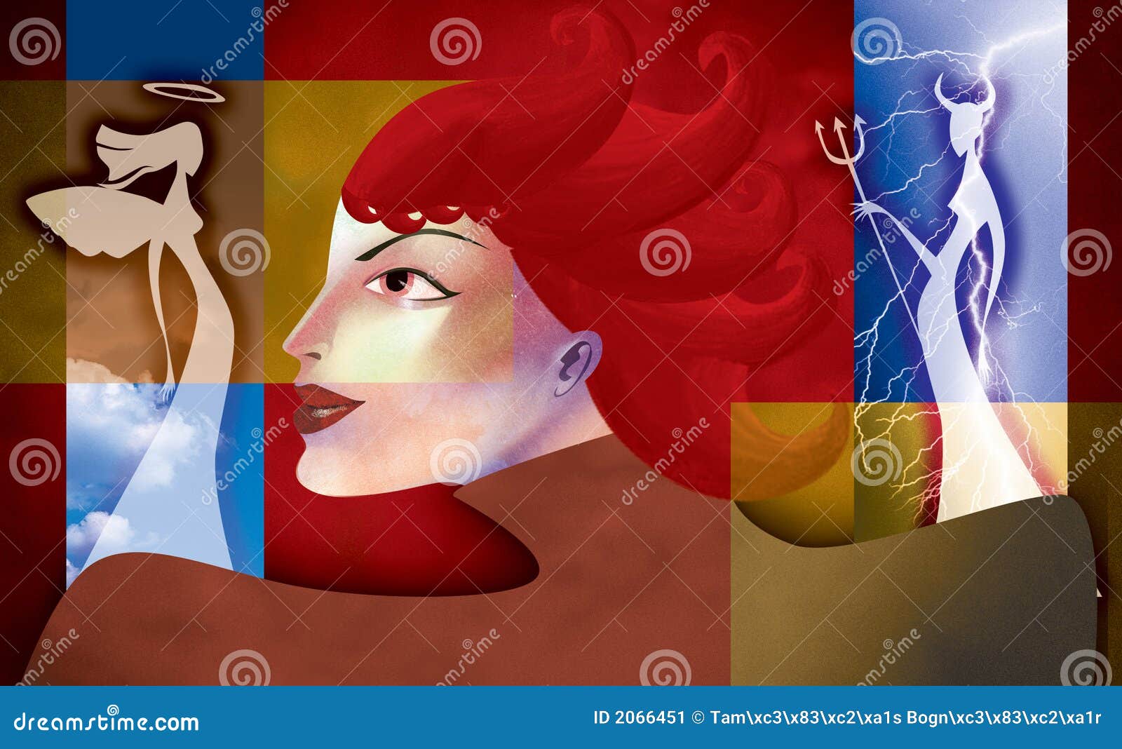 Goed en slecht stock illustratie. Illustration of ziel - 2066451