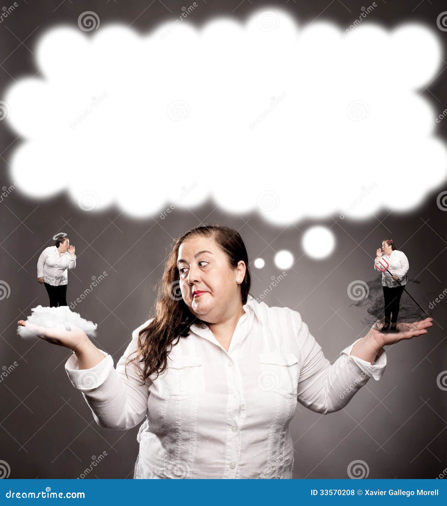 Goed en slecht geweten stock foto. Image of keus, begrip - 33570208