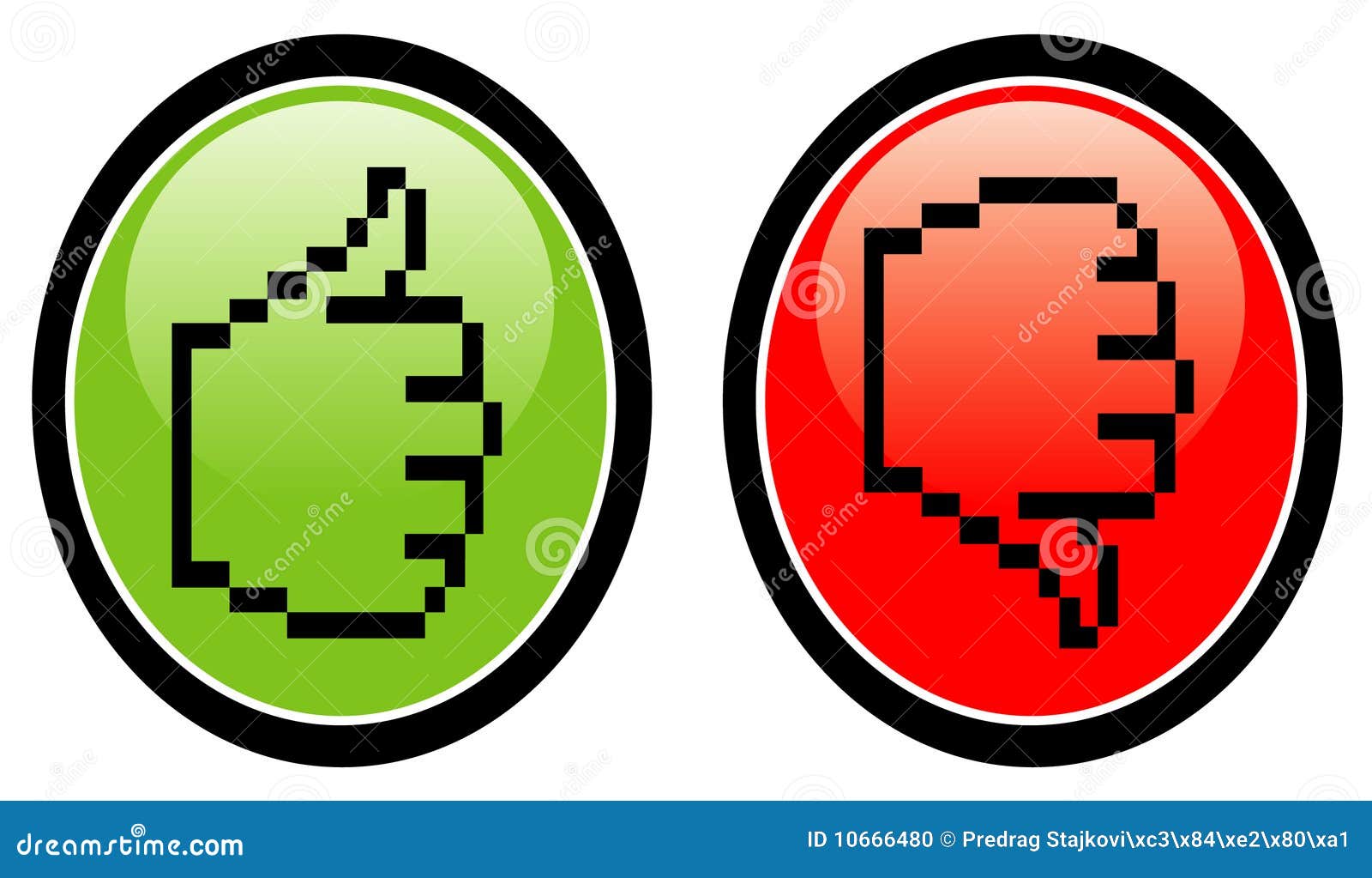 Goed en slecht teken vector illustratie. Illustration of knoop - 10666480