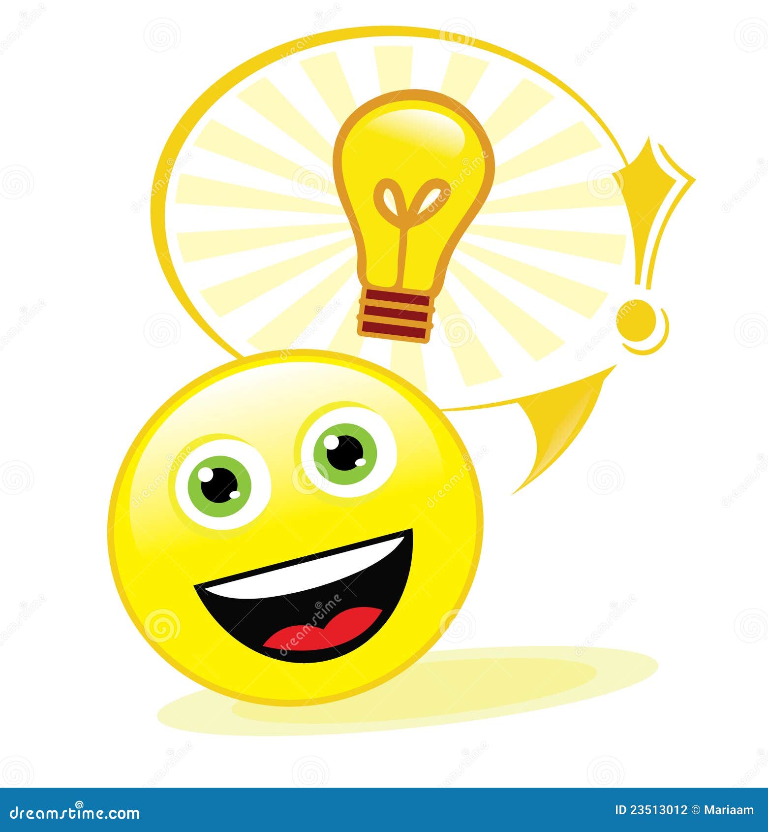 Goed idee! vector illustratie. Afbeelding bestaande uit smiley - 23513012