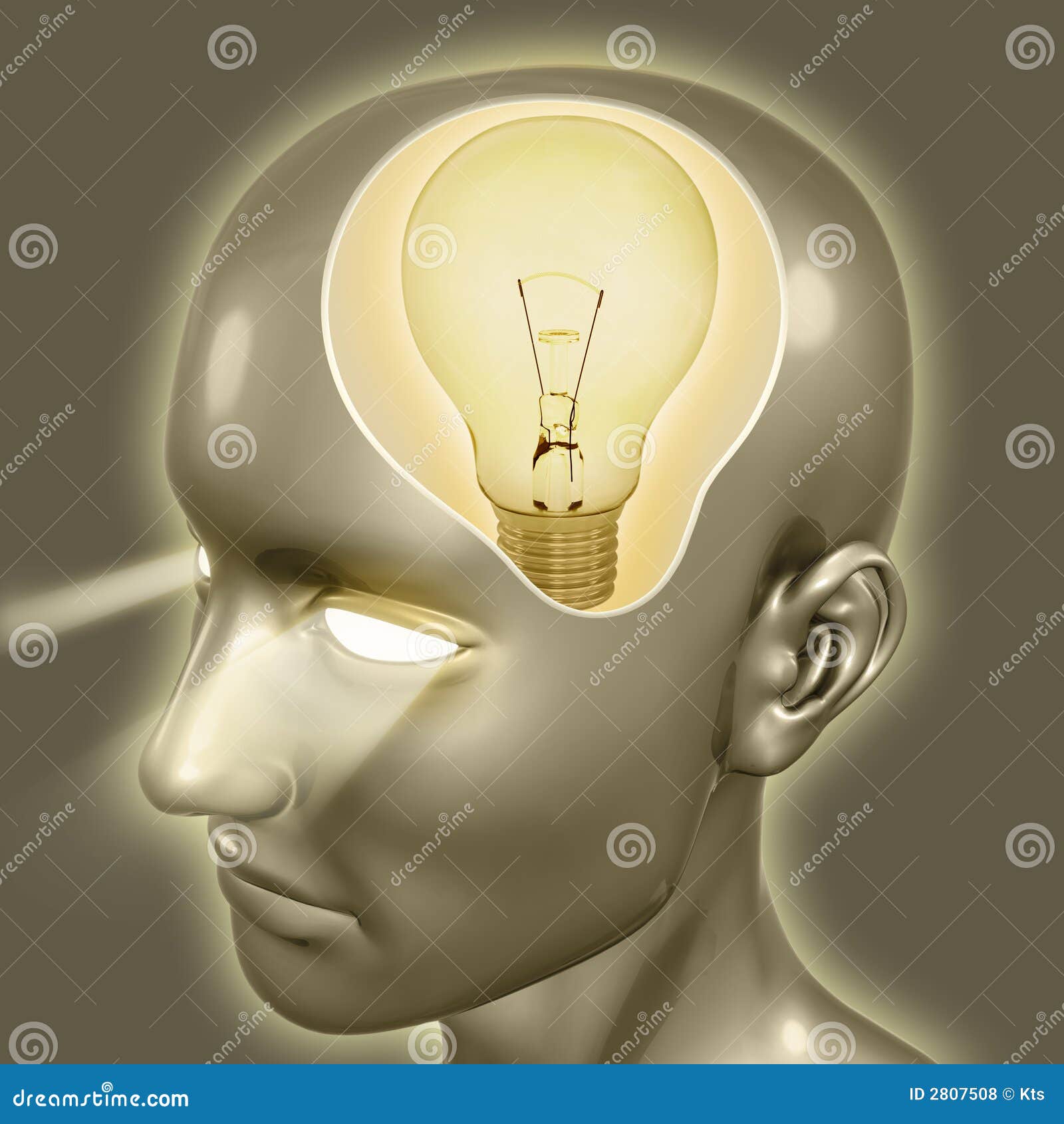 Goed Idee (Gloeilamp) stock illustratie. Illustration of helder - 2807508