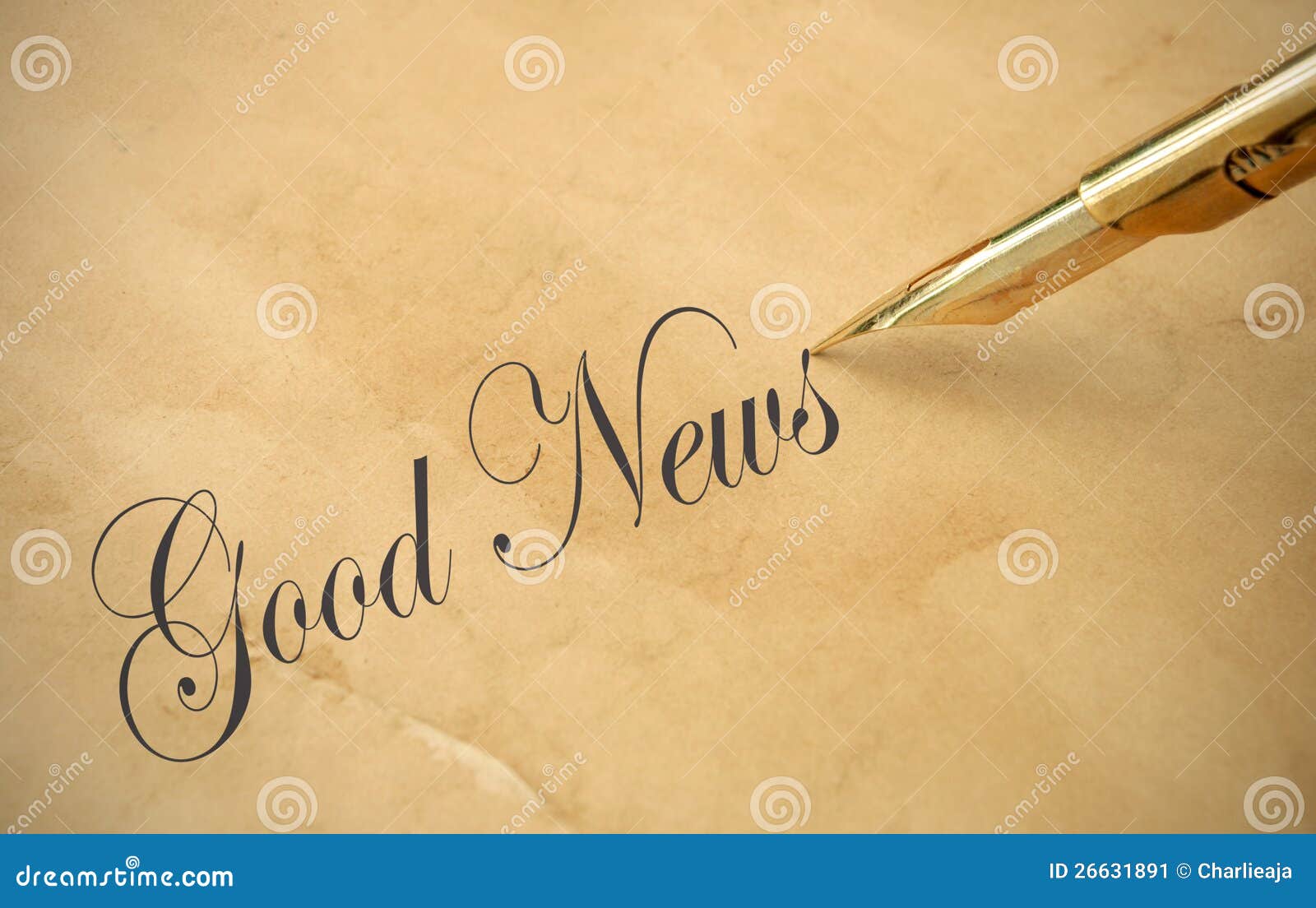 Goed nieuws stock afbeelding. Image of krant, correspondentie - 26631891