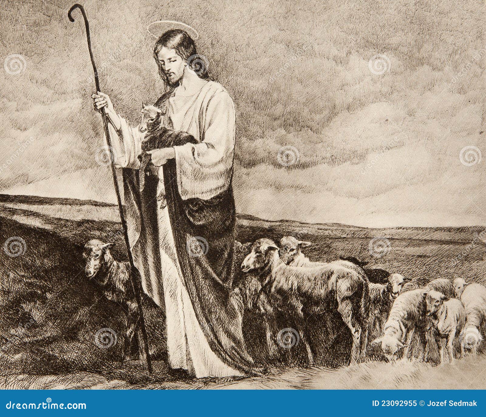Goede Herder redactionele afbeelding. Image of christus - 23092955