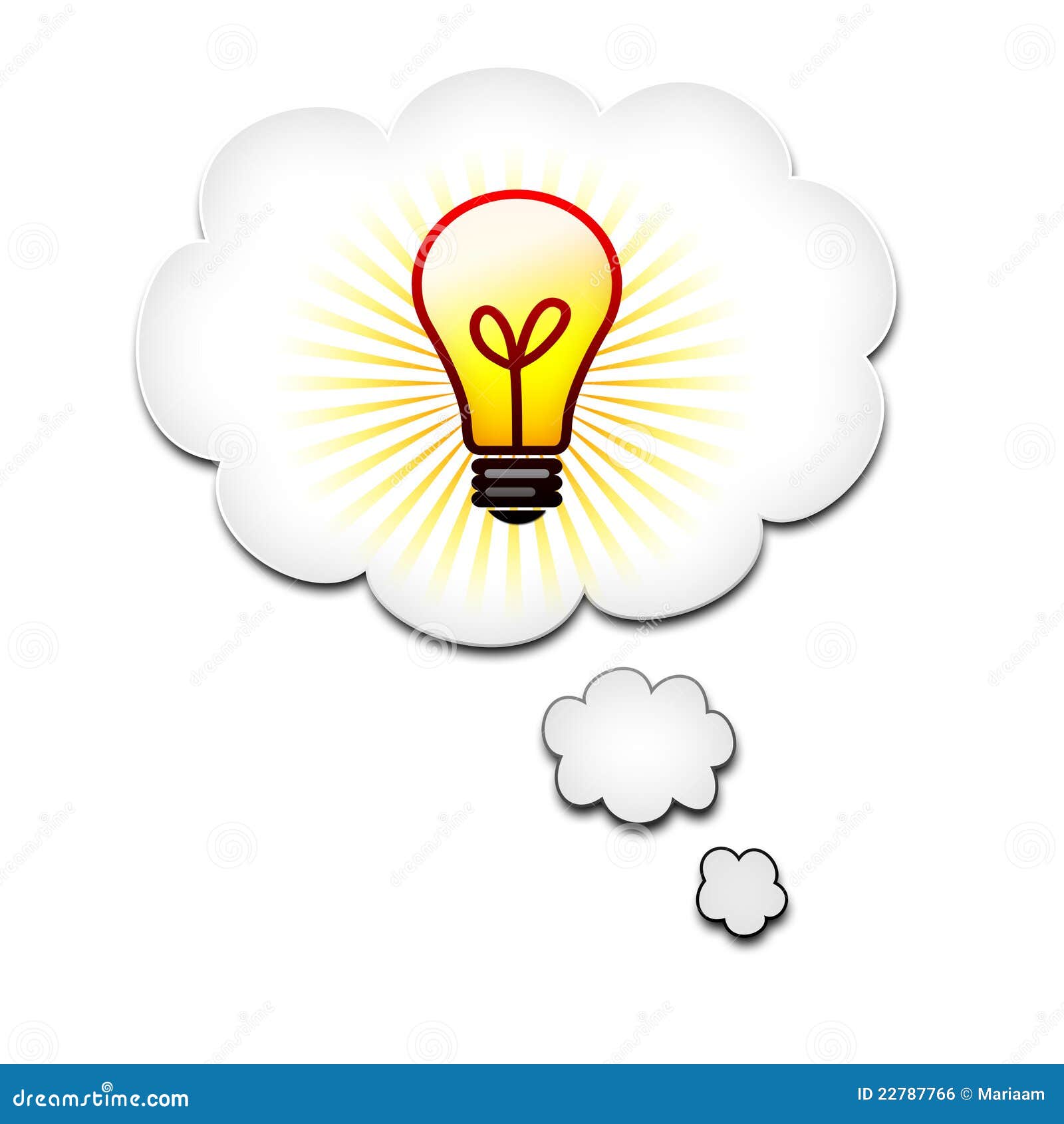 Goede idee gedachte bel stock illustratie. Illustration of idee - 22787766