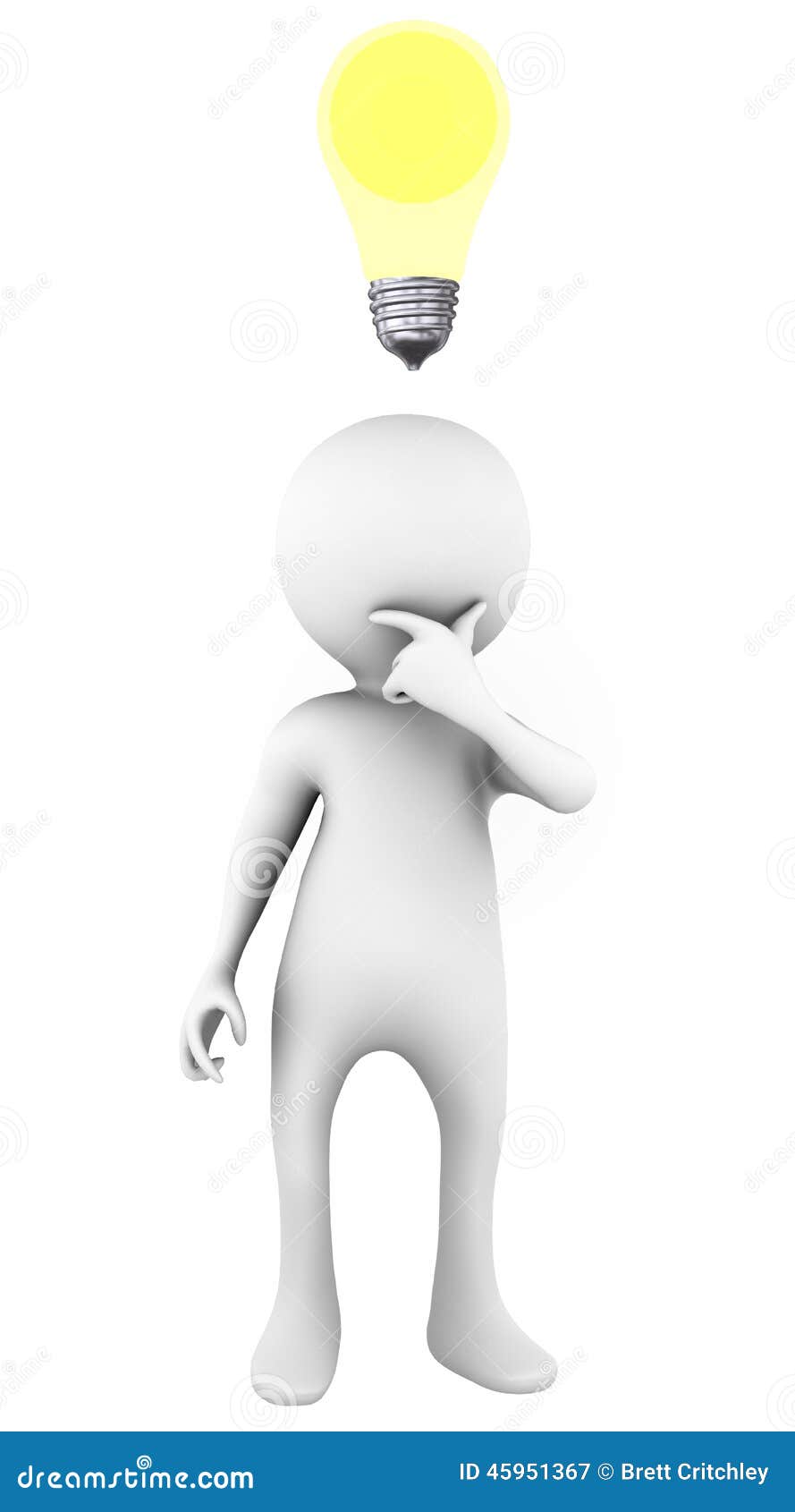 Goede idee gloeilamp stock illustratie. Illustration of lucht - 45951367