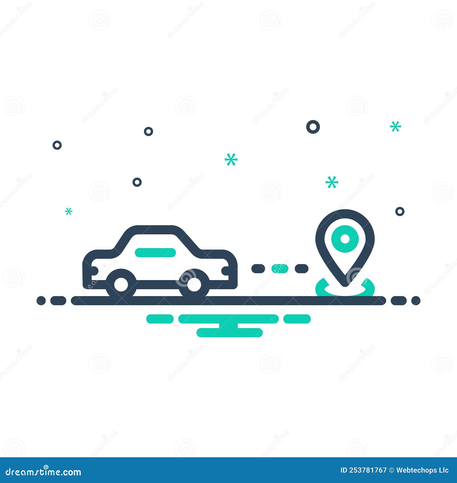 Mix Icon for Goes, Location and Map Stock Illustration - Illustration ...