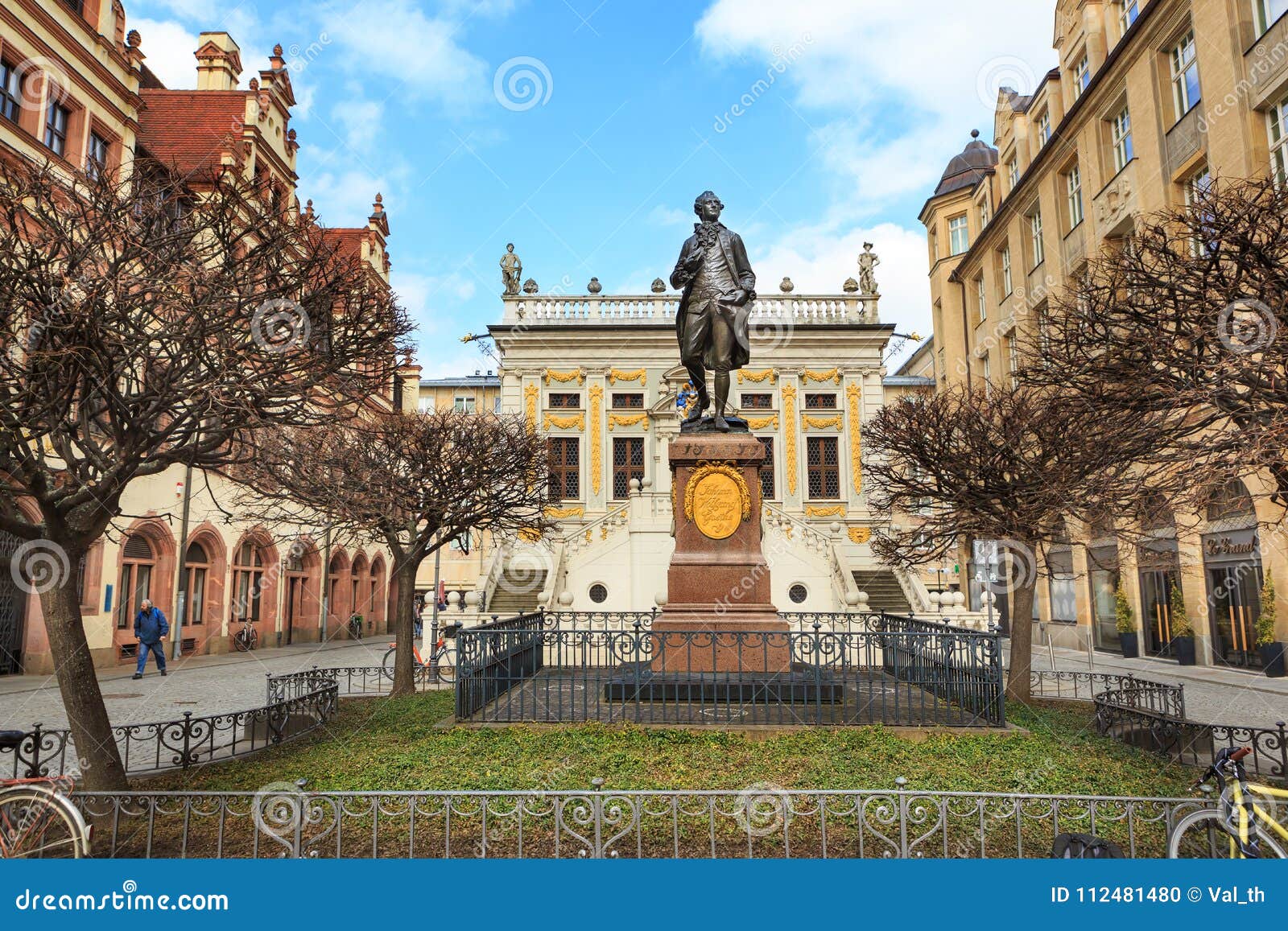 The Goethe Monument of Leipzig Editorial Image - Image of center ...