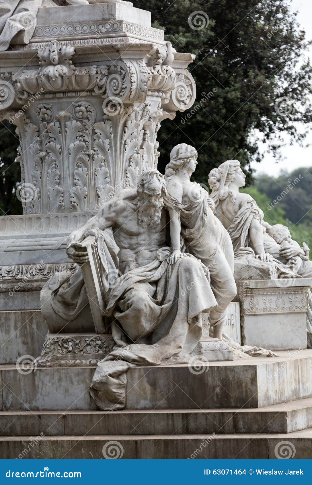 Goethe Statue at Villa Borghese in Rome Stock Photo - Image of statue ...