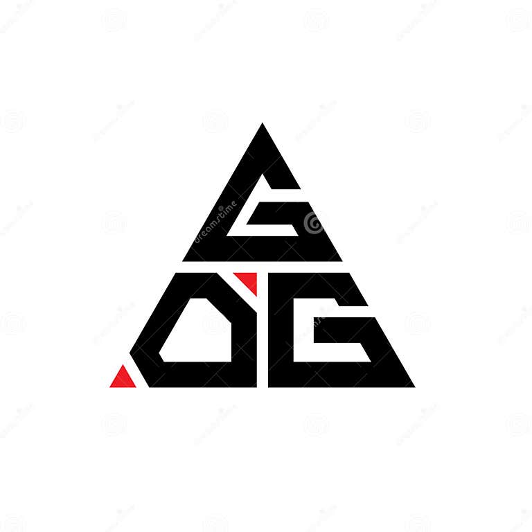 GOG Triangle Letter Logo Design with Triangle Shape. GOG Triangle Logo ...
