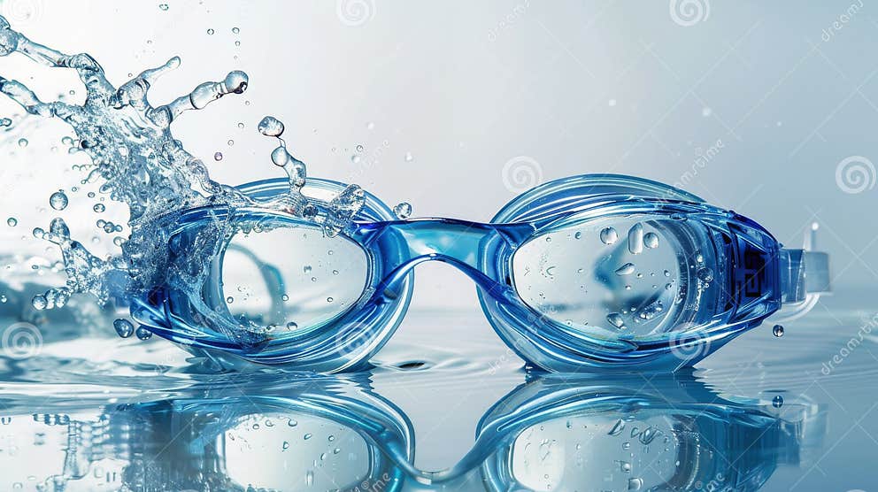 Goggles Being Splashed with Water Stock Photo - Image of moisture ...