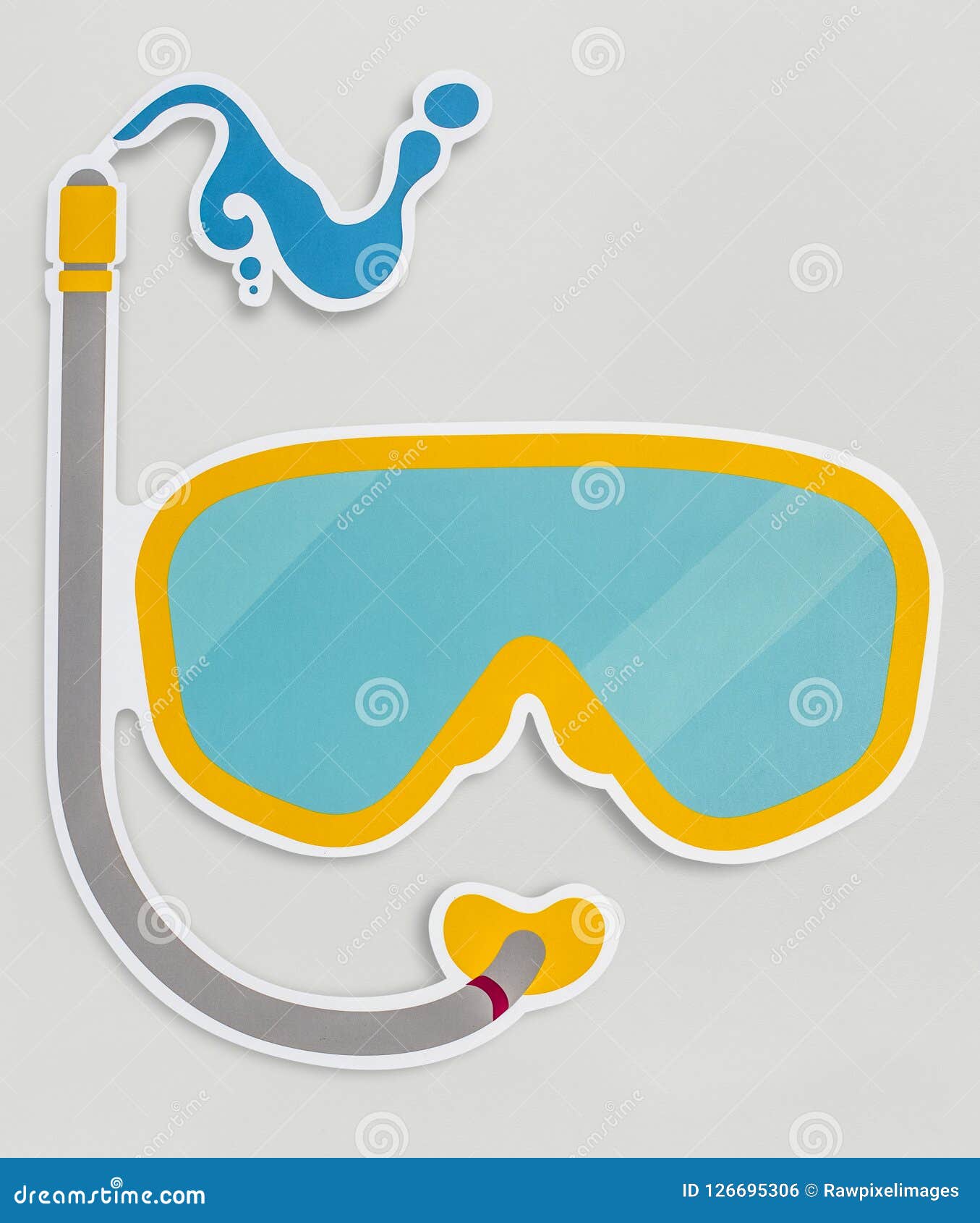 Goggles for Diving Isolated on Background Stock Illustration ...