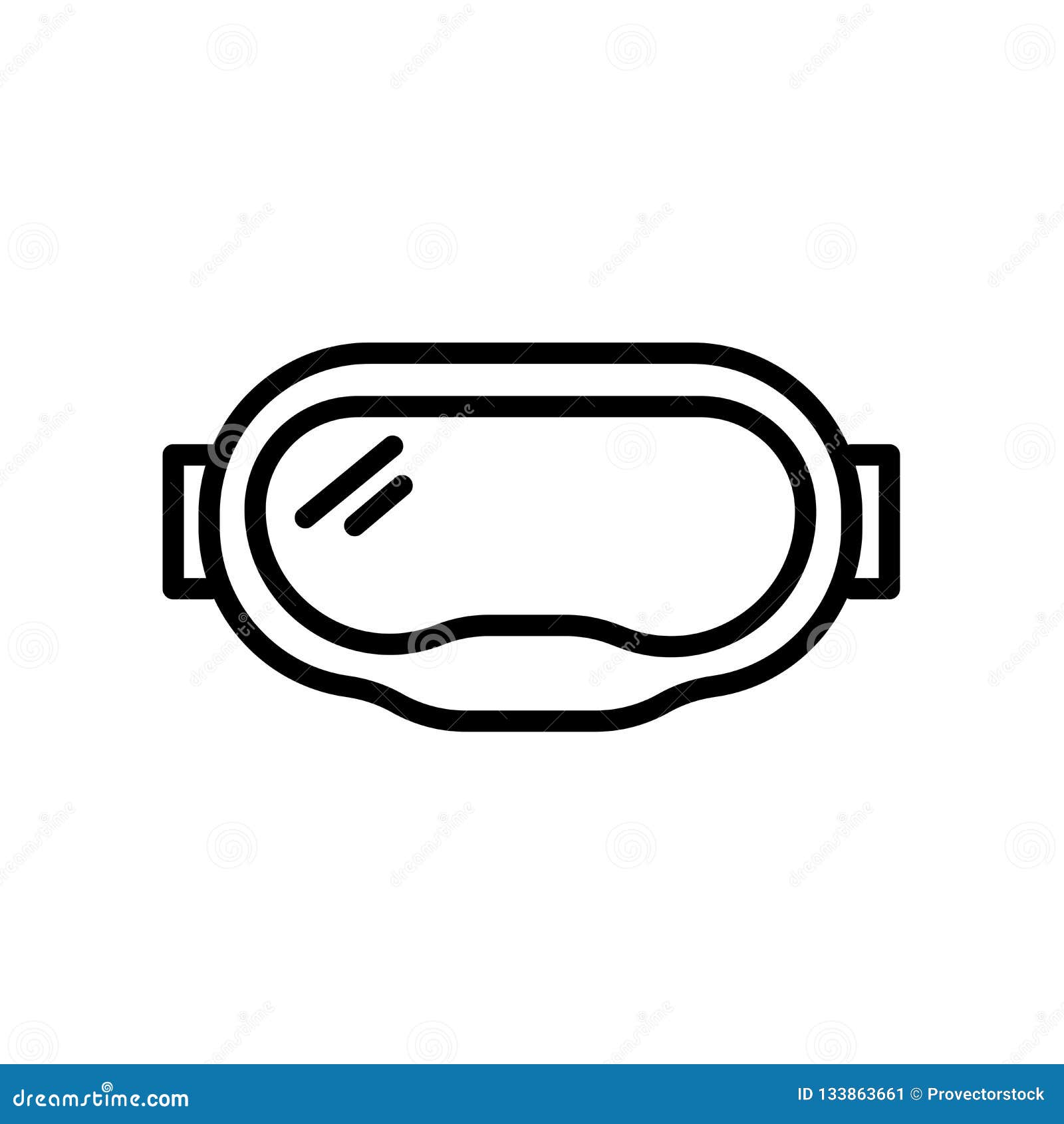 Goggles Icon Isolated on White Background Stock Vector - Illustration ...