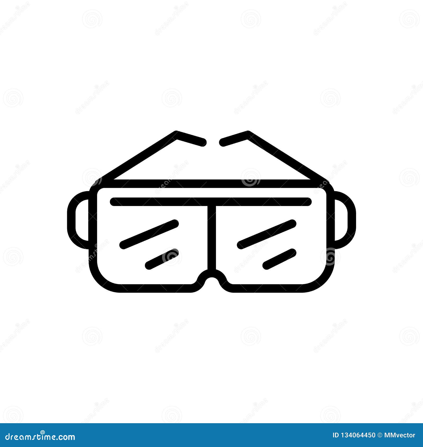 Goggles Icon Vector Isolated on White Background, Goggles Sign , Linear ...