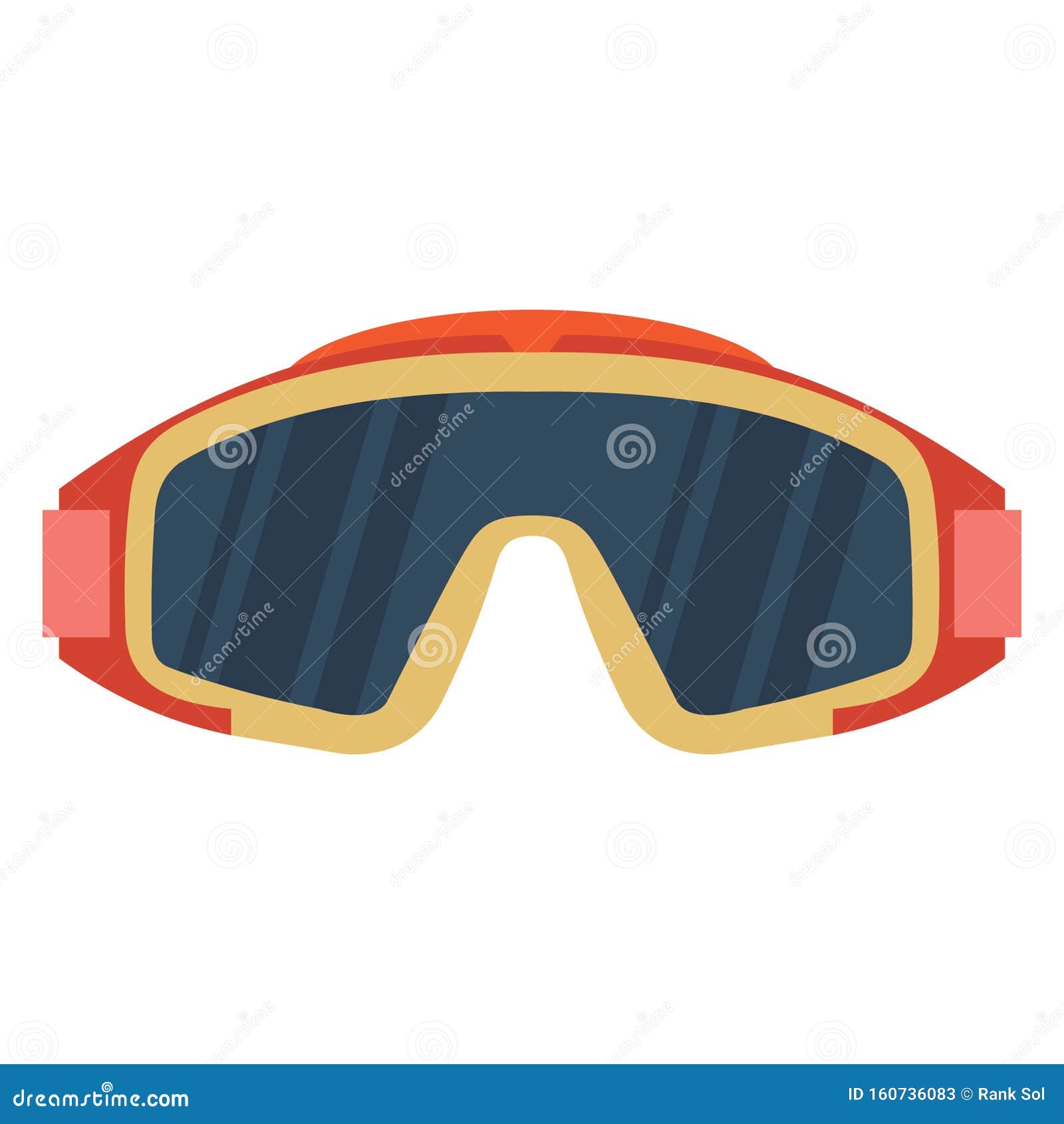 Goggles Isolated Vector Illustration Icon Editable Stock Illustration ...