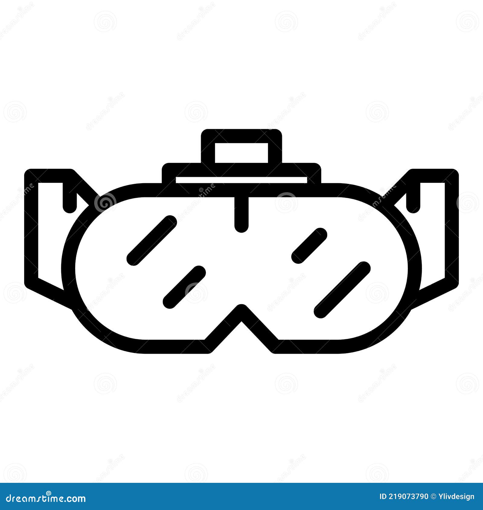 Goggles Mask Icon, Outline Style Stock Vector - Illustration of tool ...