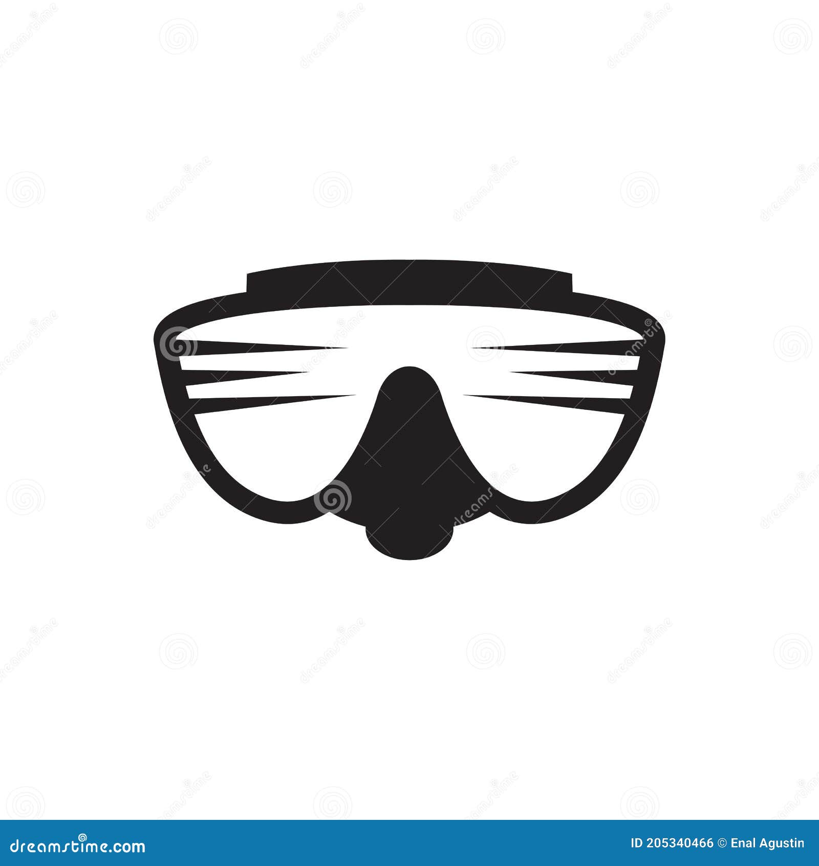 Goggles Swim Logo Design Template Stock Vector - Illustration of ...