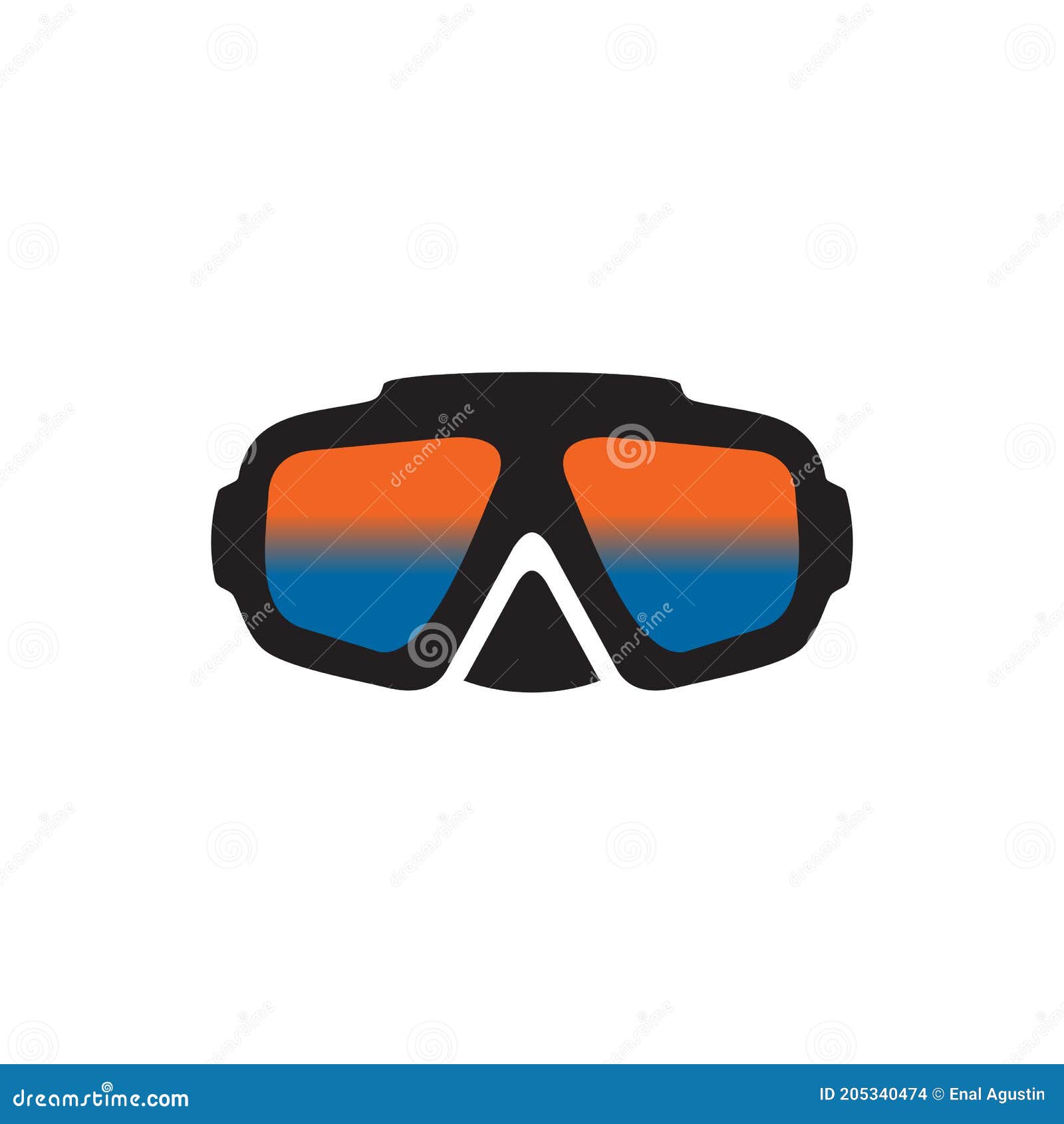 Goggles Swim Logo Design Template Stock Vector - Illustration of design ...
