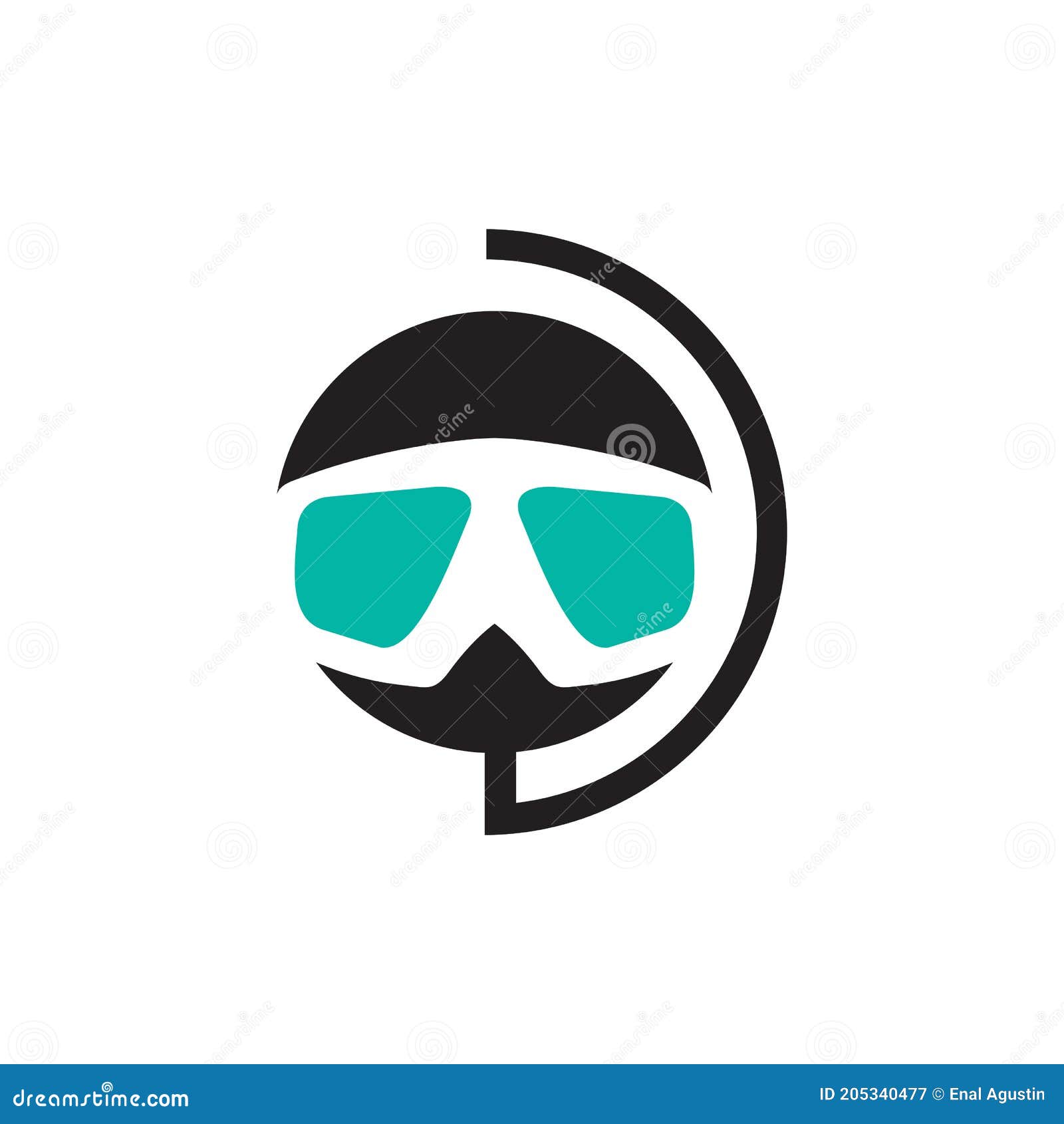 Goggles Swim Logo Design Template Stock Vector - Illustration of young ...