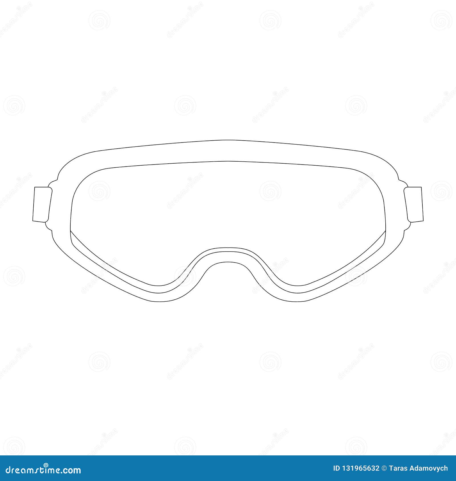 Goggles, Vector Illustration.coloring Stock Vector - Illustration of ...