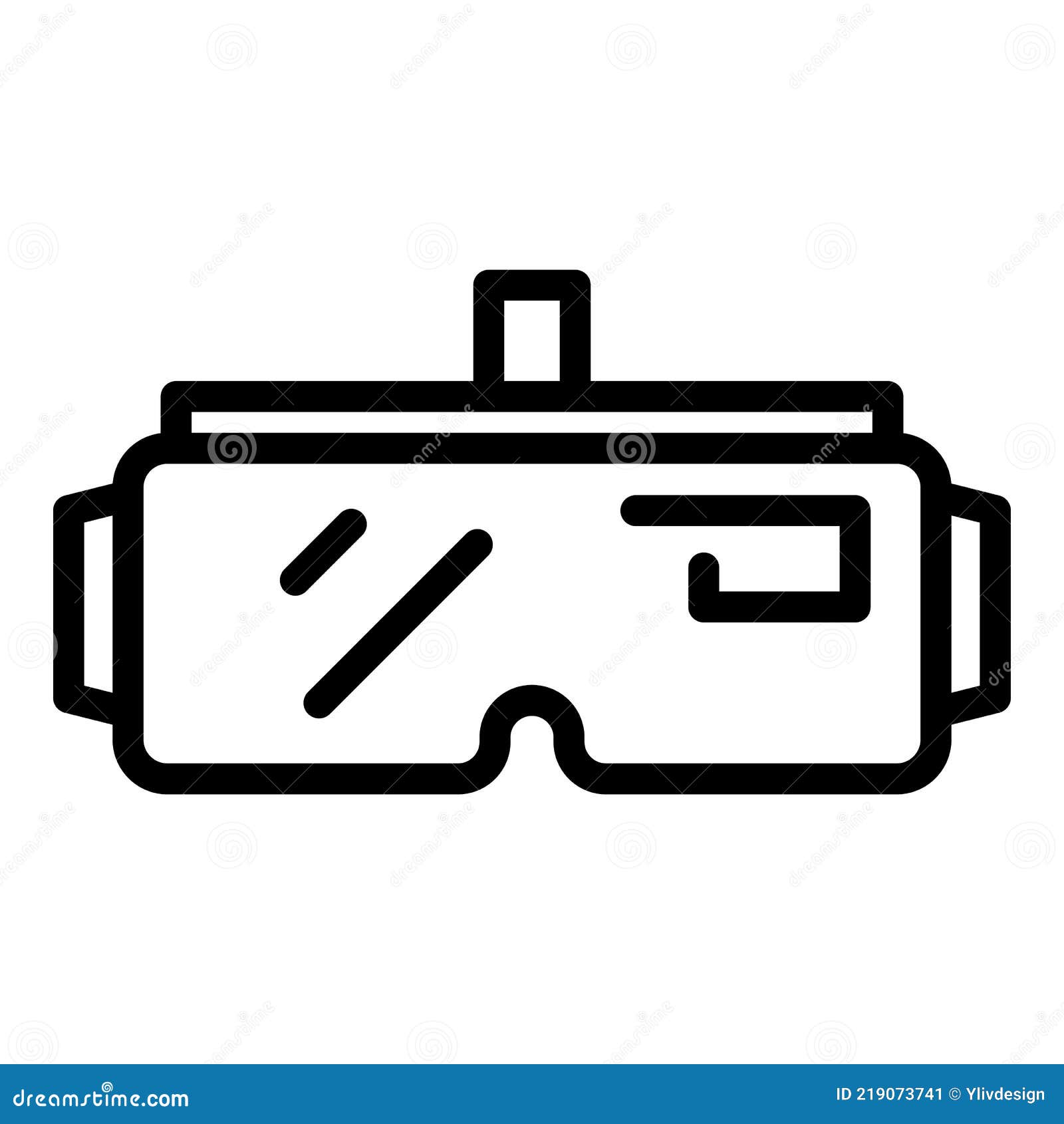 Goggles Visual Icon, Outline Style Stock Vector - Illustration of logo ...