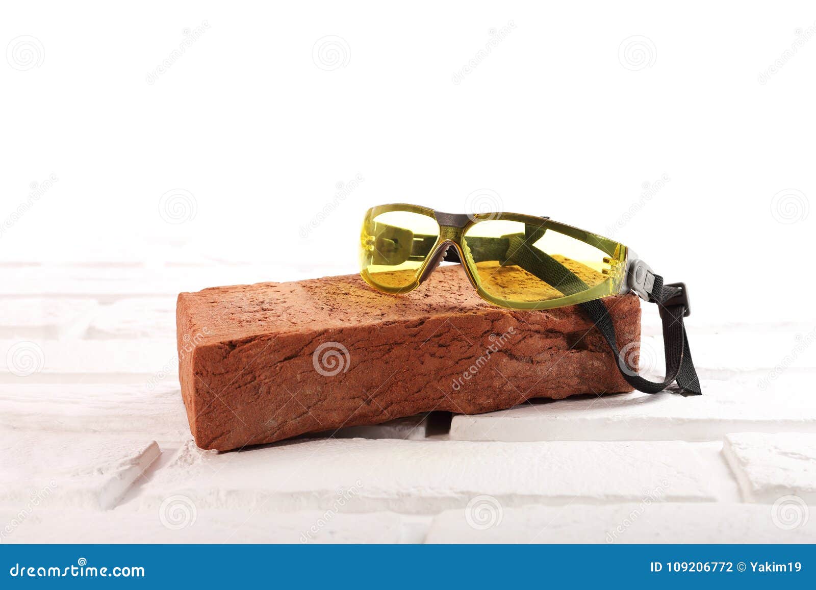 Goggles when Working on Construction Stock Photo - Image of building ...