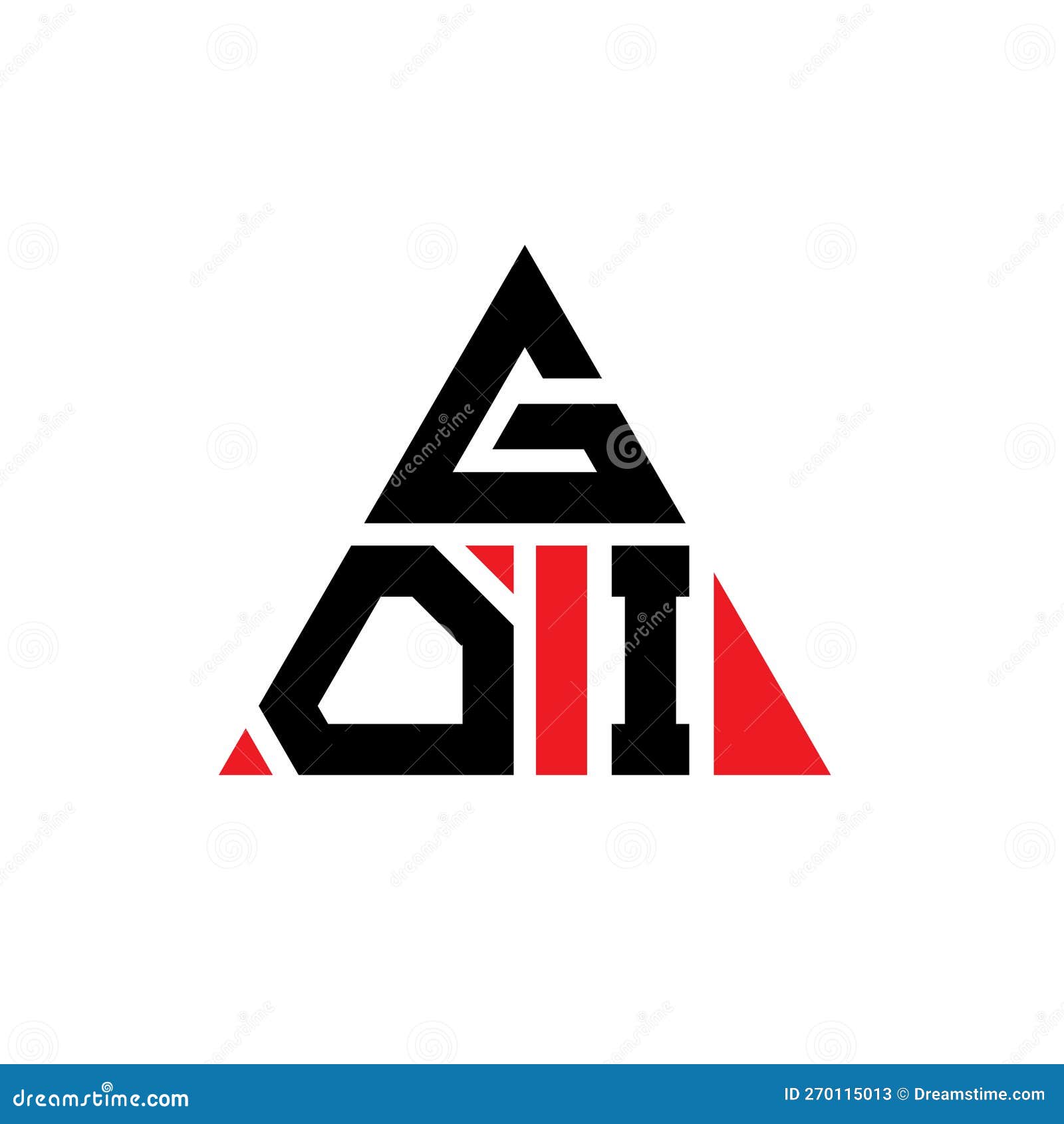 GOI Triangle Letter Logo Design With Triangle Shape. GOI Triangle Logo ...