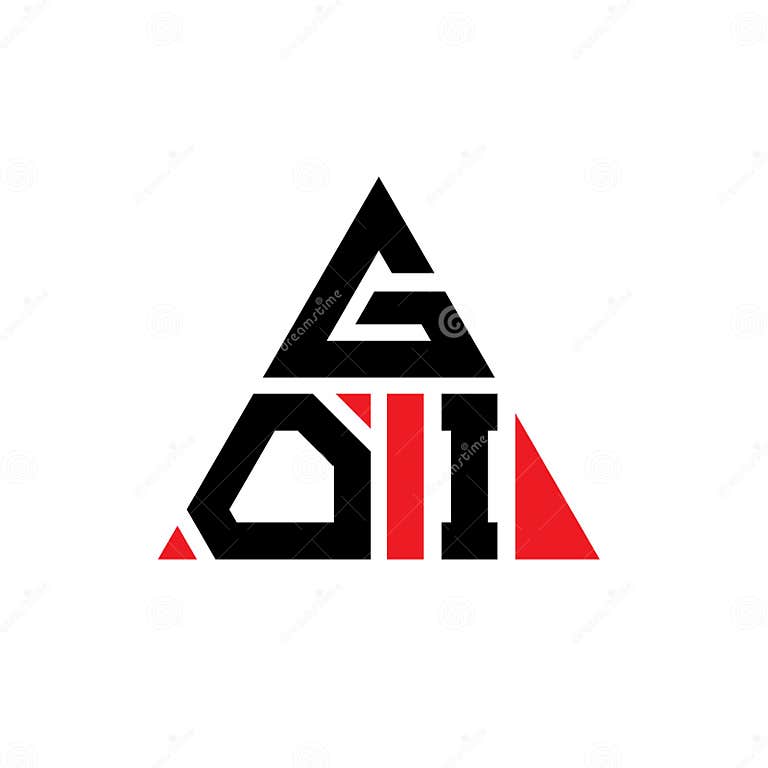 GOI Triangle Letter Logo Design with Triangle Shape. GOI Triangle Logo ...