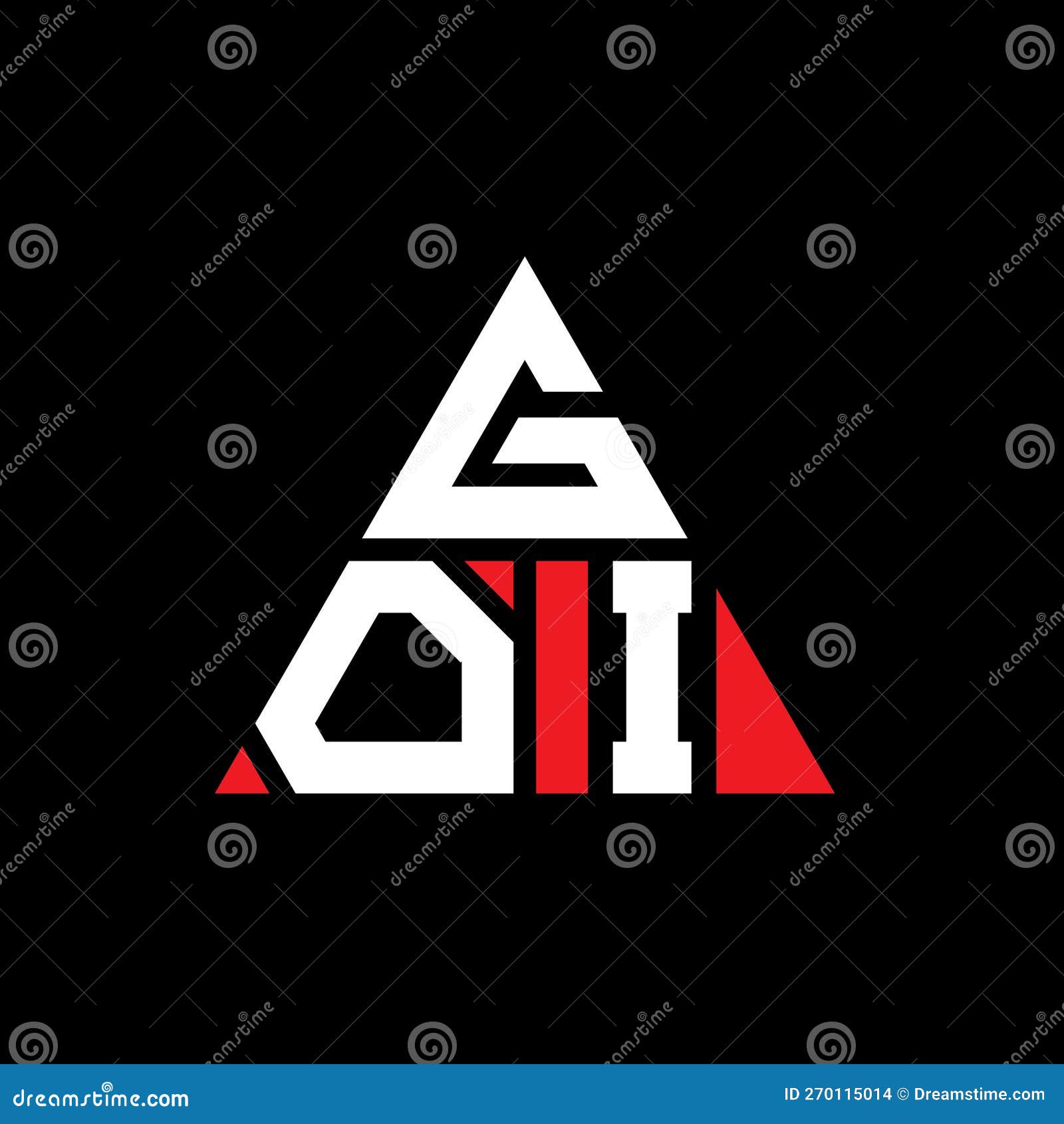 GOI Triangle Letter Logo Design with Triangle Shape. GOI Triangle Logo ...