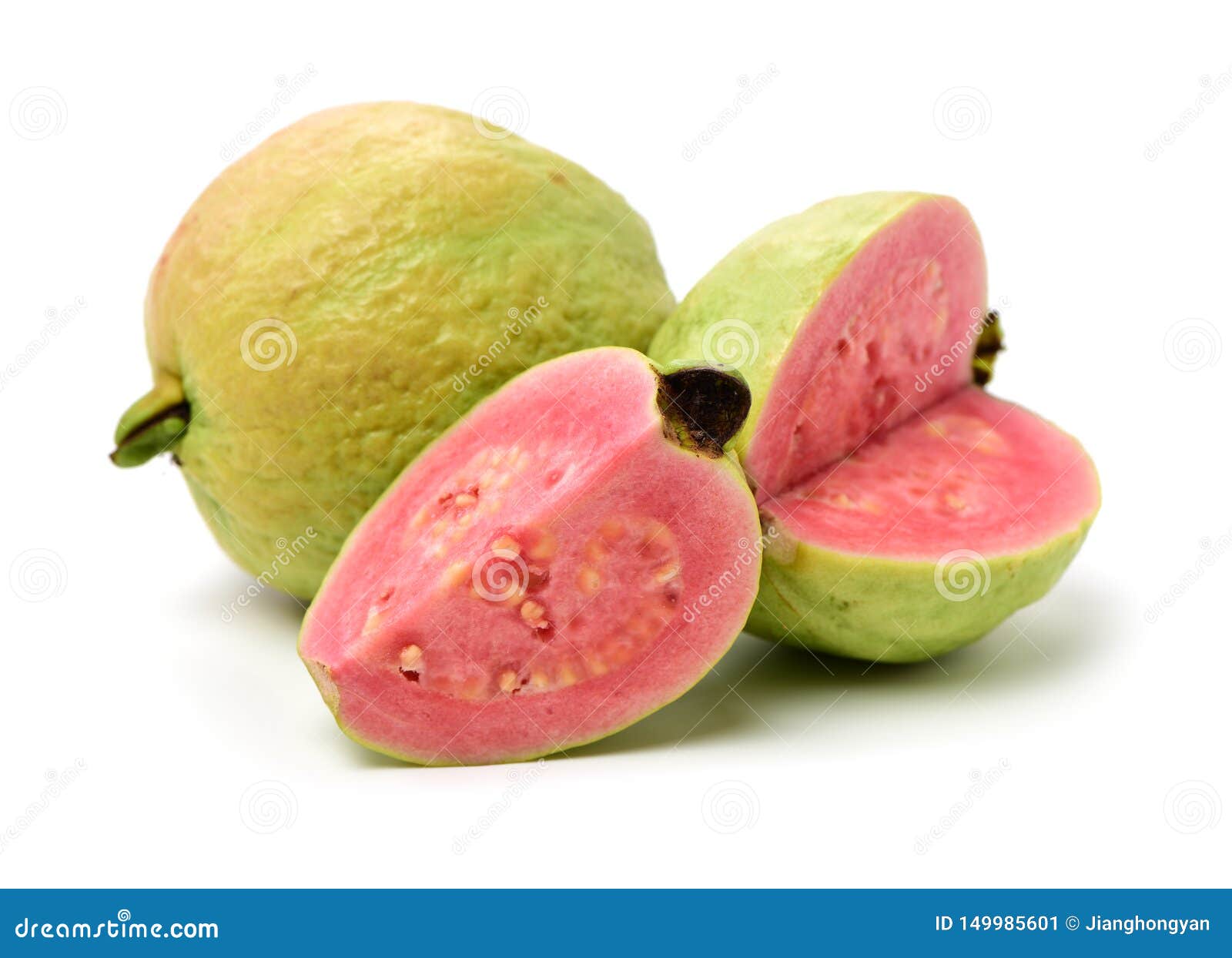 Goiaba Cor-de-rosa No Fundo Branco Imagem de Stock - Imagem de fresco ...