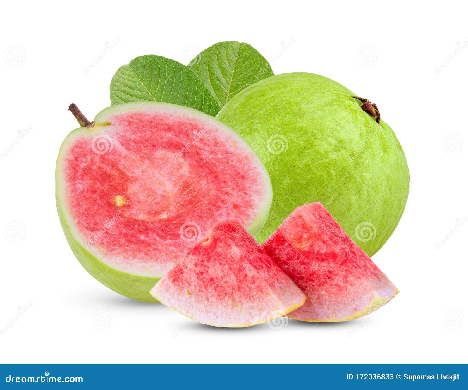 Goiaba Isolada Em Fundo Branco Imagem de Stock - Imagem de profundidade ...